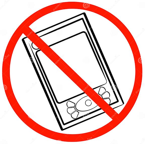 No digital devices allowed stock vector. Illustration of dissuade - 4616225