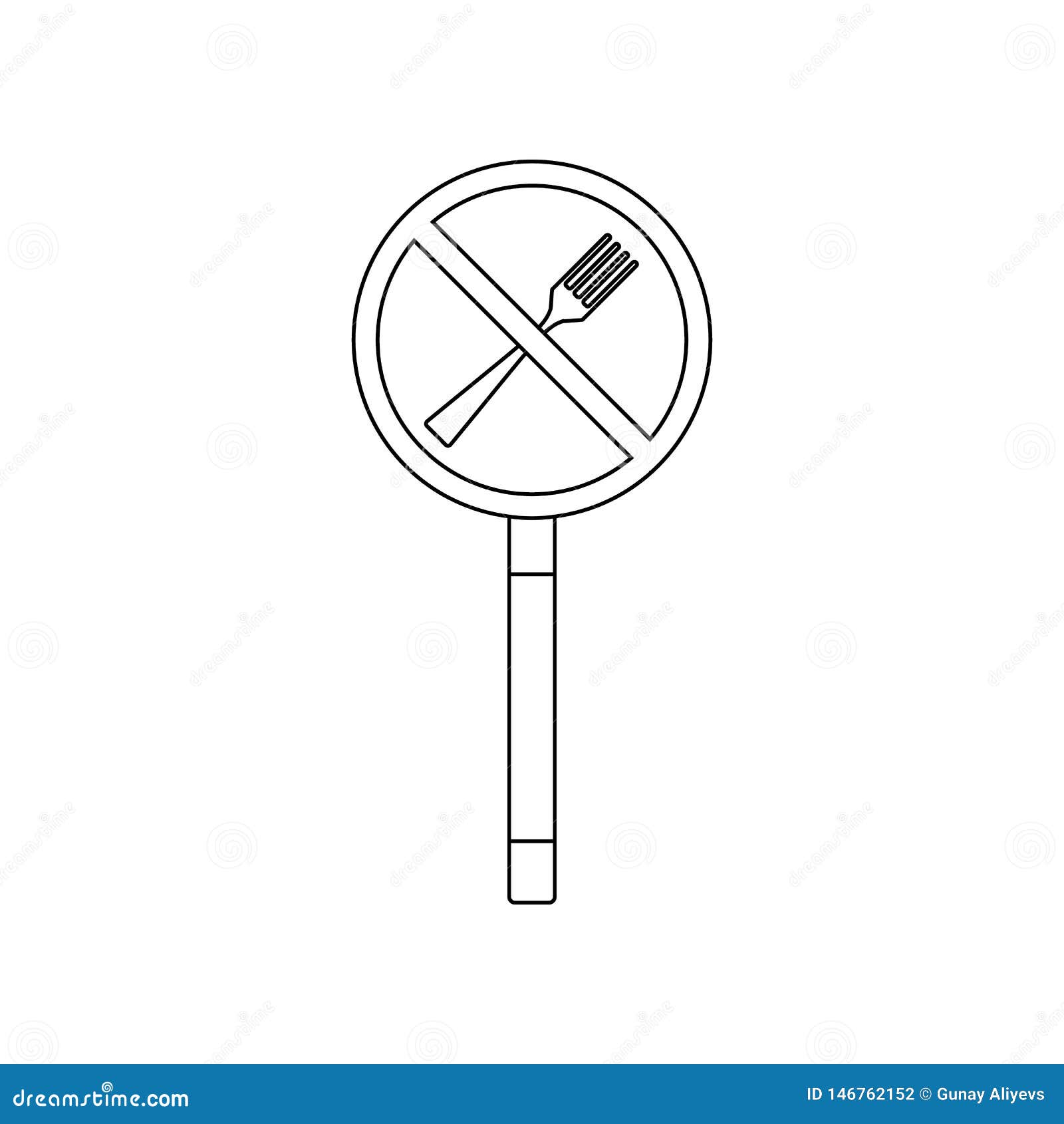 No Dining Colored Icon. Element of Road Signs and Junctions for Mobile ...