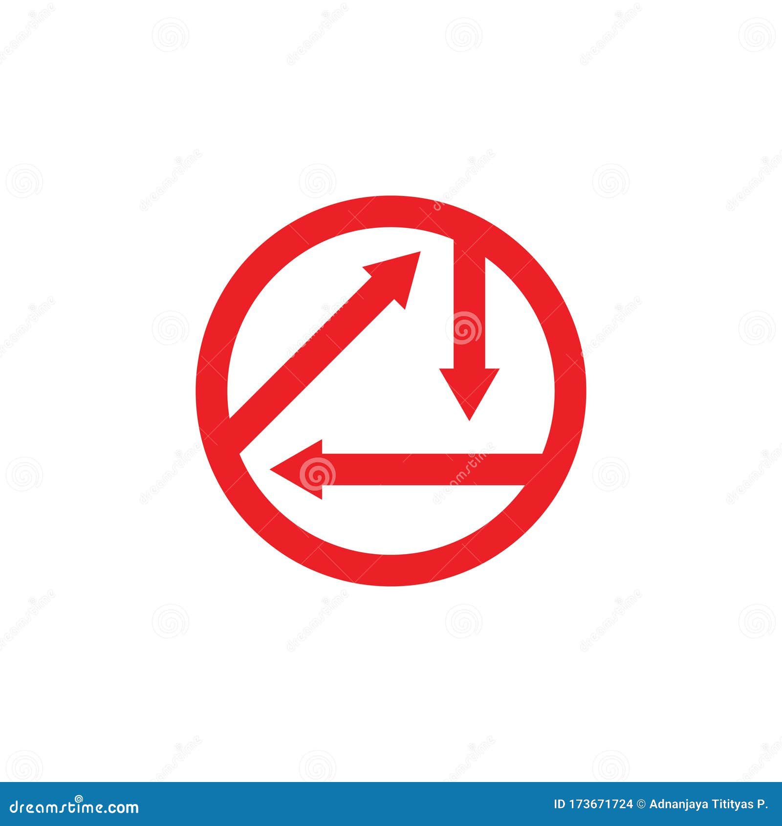 No Direction Arrow Symbol Logo Vector Stock Vector - Illustration of ...