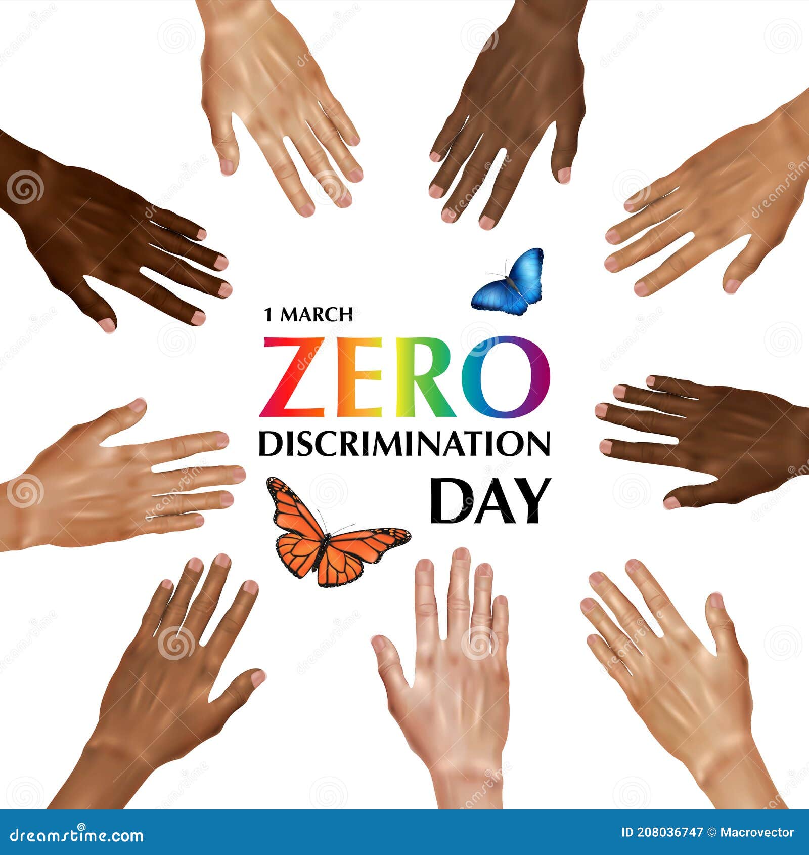 No Discrimination Diversity Composition Stock Illustration ...