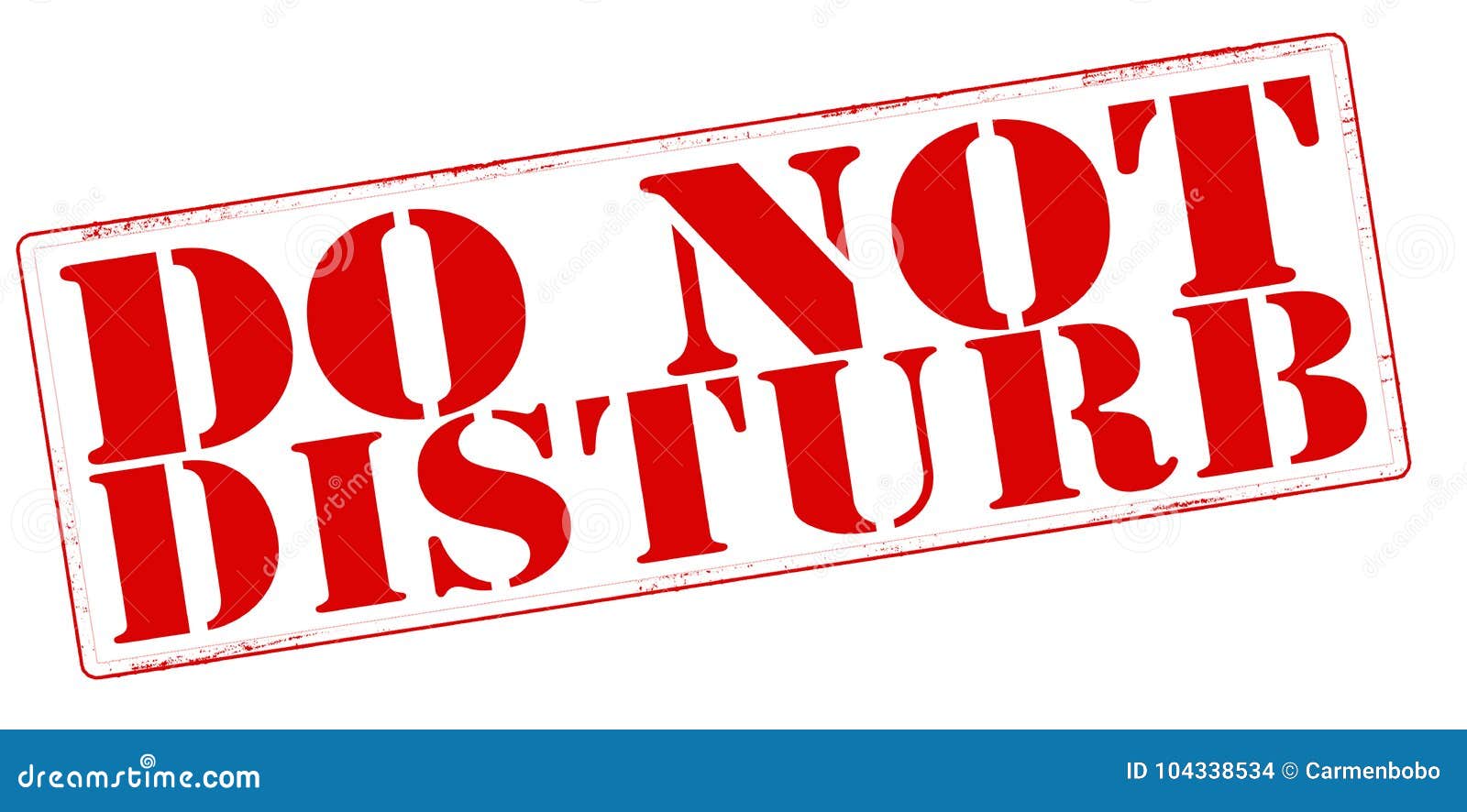 No disturbe foto de archivo. Imagen de concepto, caucho - 104338534