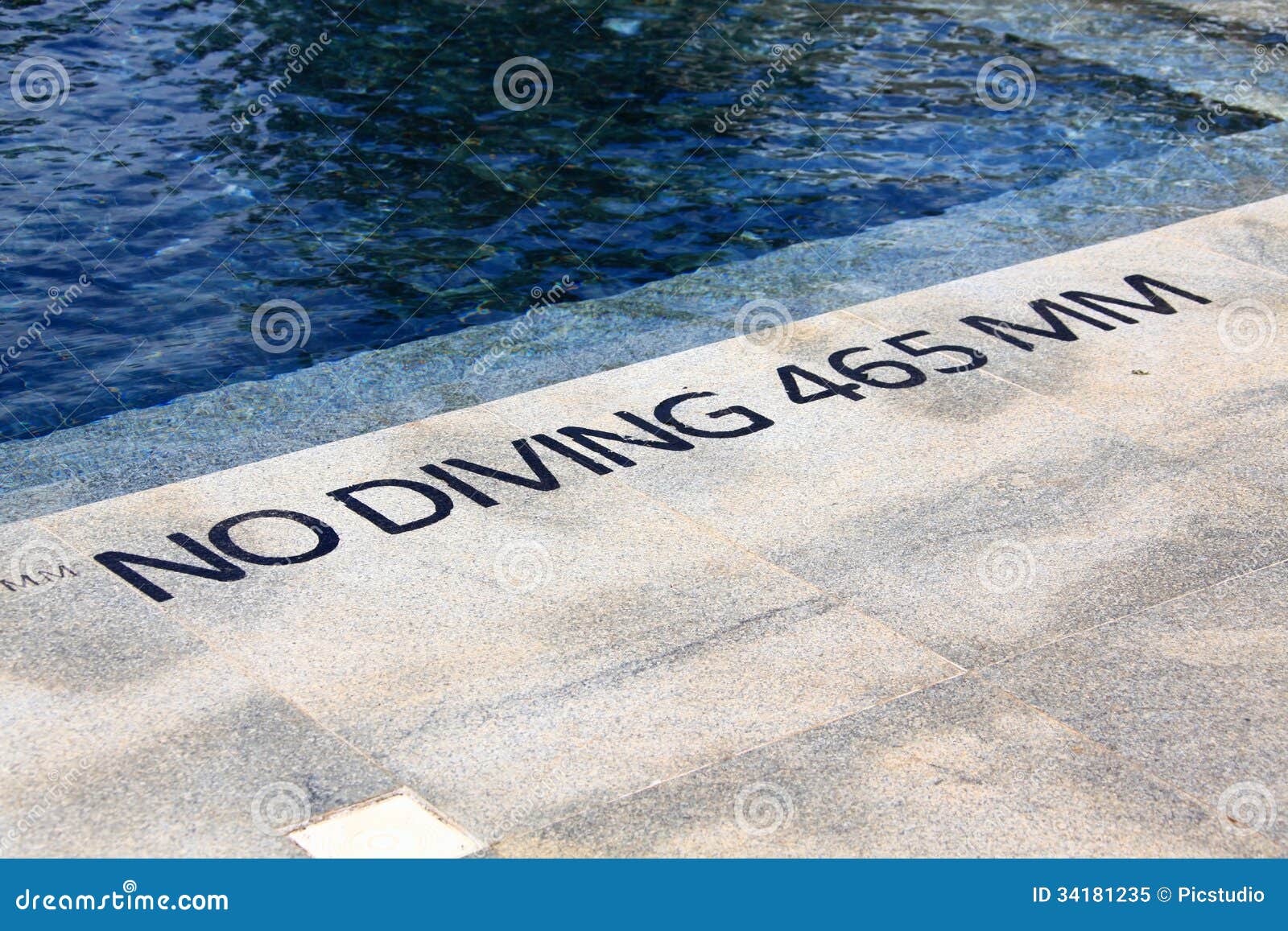 No diving stock image. Image of prohibited, pool, water - 34181235