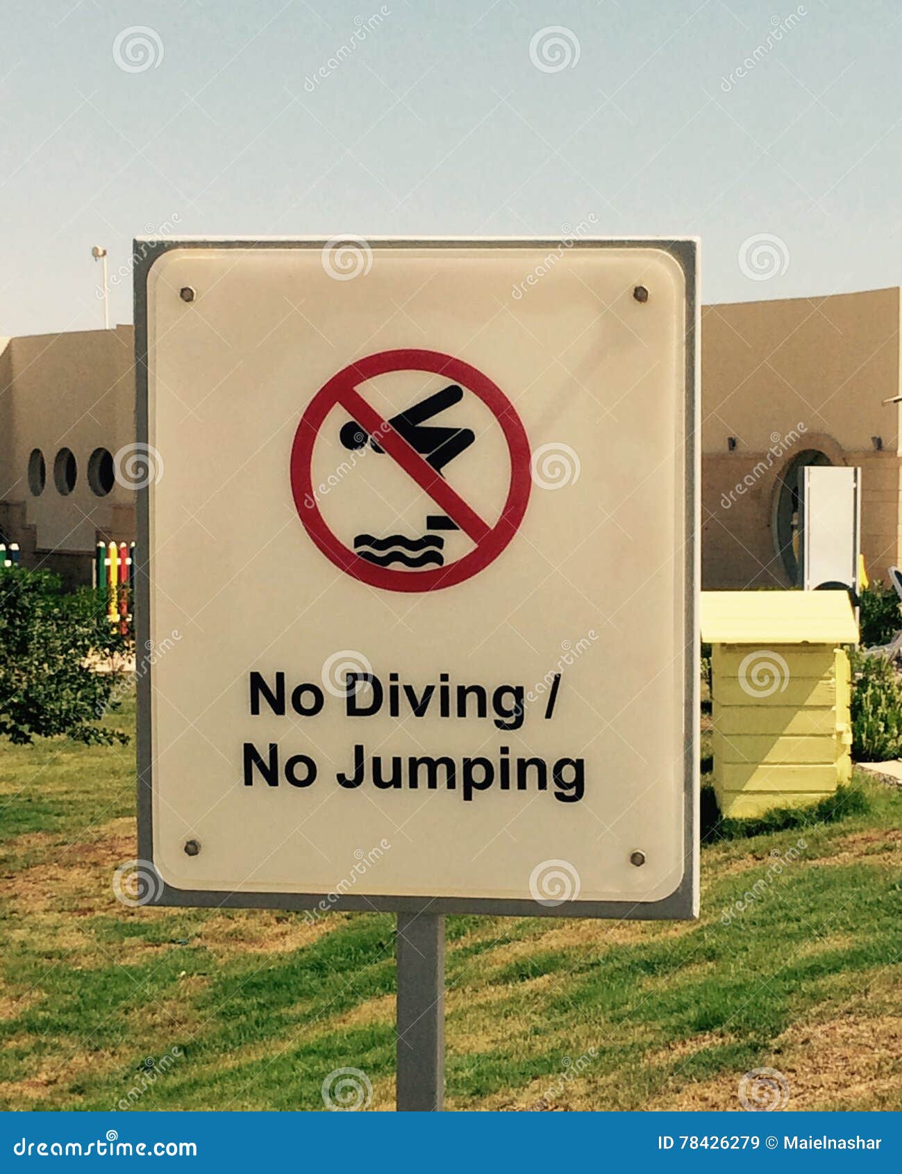 No diving sign stock image. Image of palms, relaxation - 78426279
