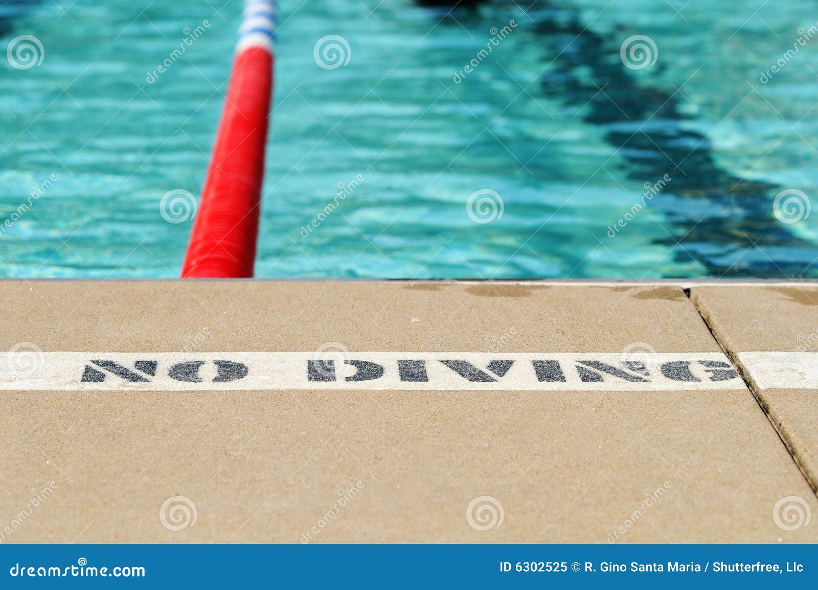 No Diving sign by Pool stock image. Image of clear, divider - 6302525