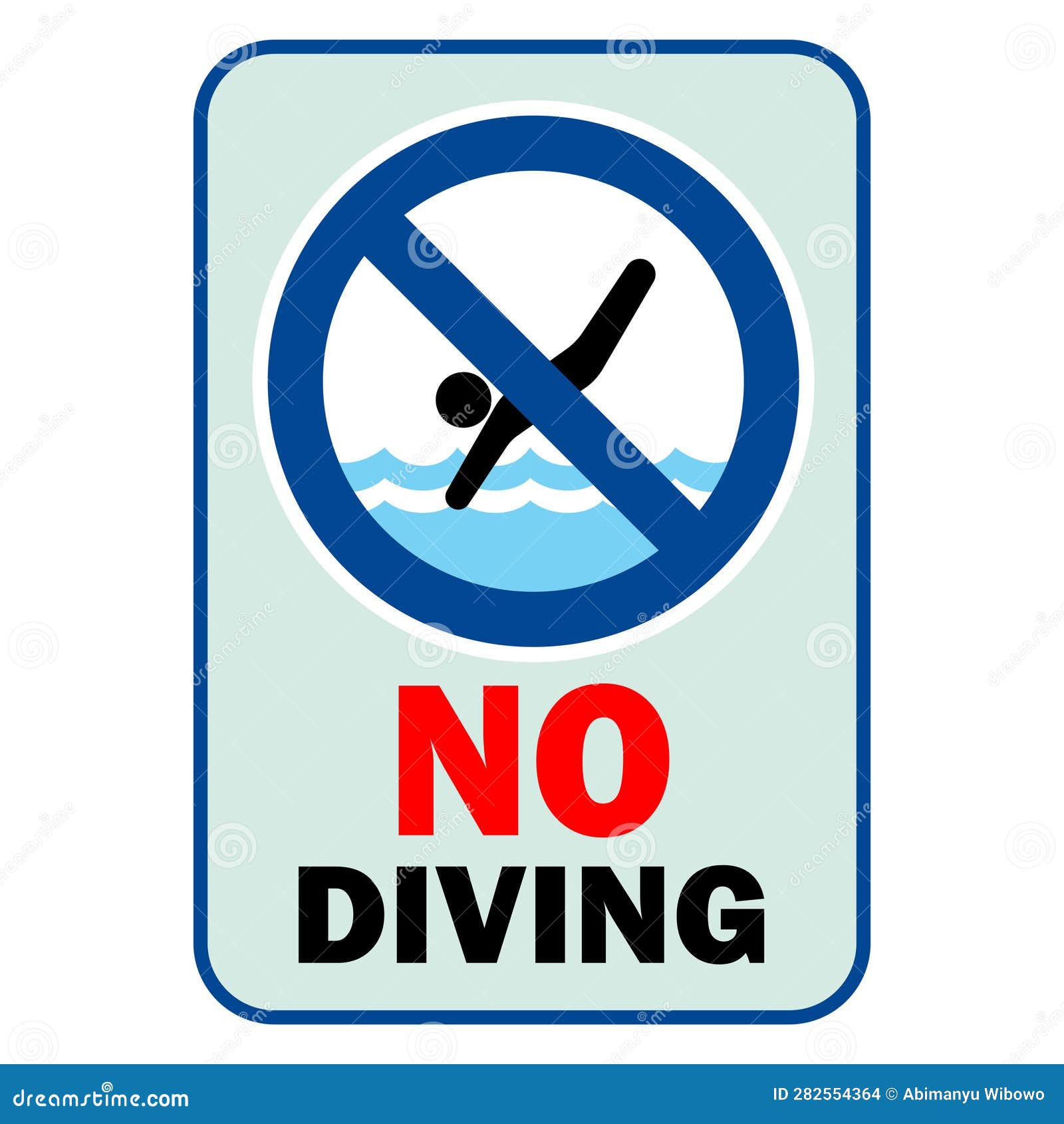 Warning Diving Area Symbol Sign, Vector Illustration, Isolate On White ...