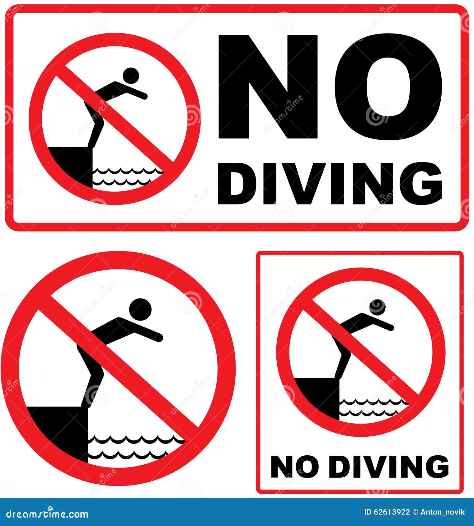 No Diving Sign vector stock vector. Illustration of protection - 62613922