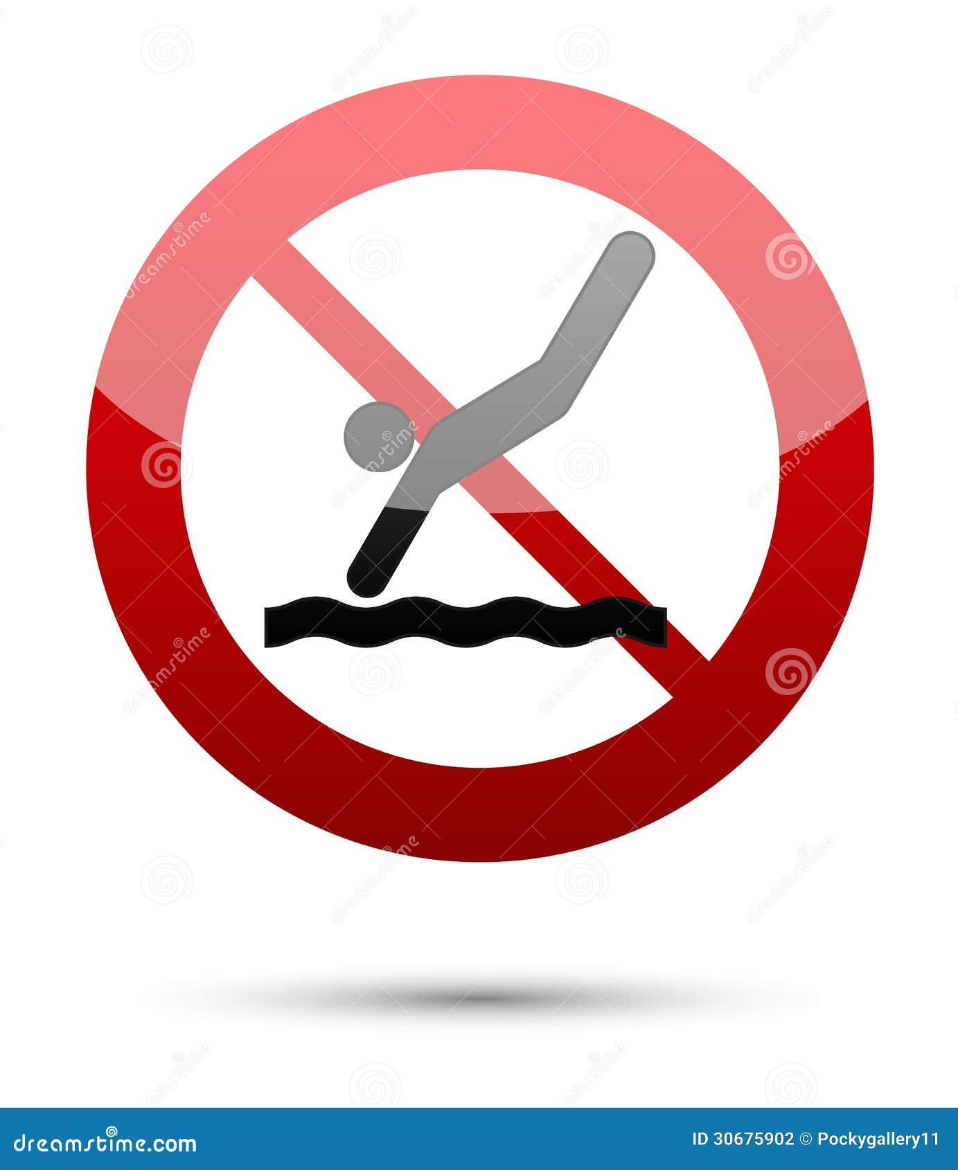 No Diving Sign Stock Illustrations – 296 No Diving Sign Stock ...