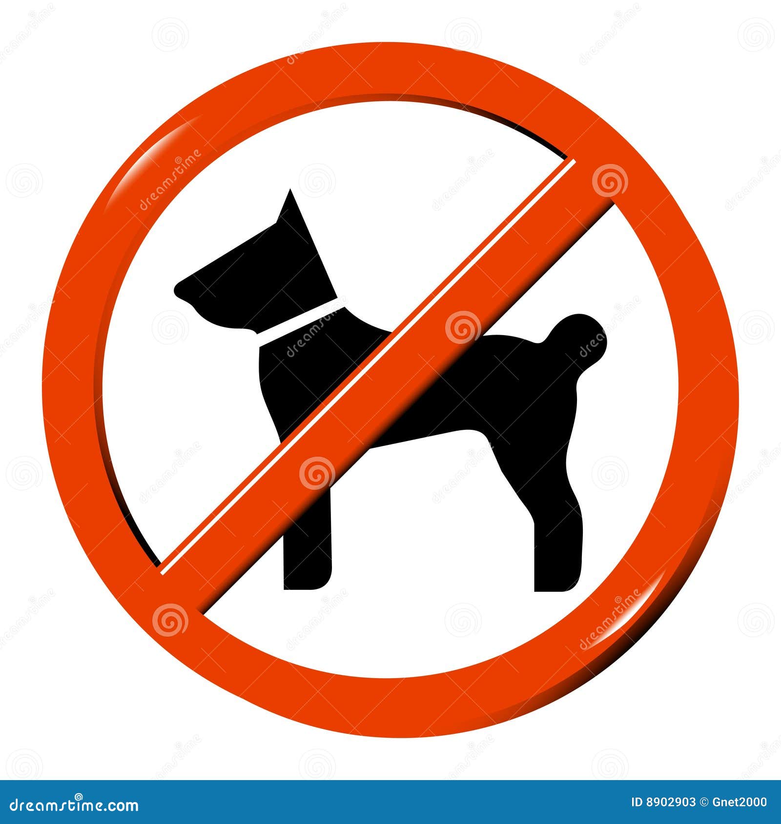 No dog stock vector. Illustration of danger, drawing, animals - 8902903