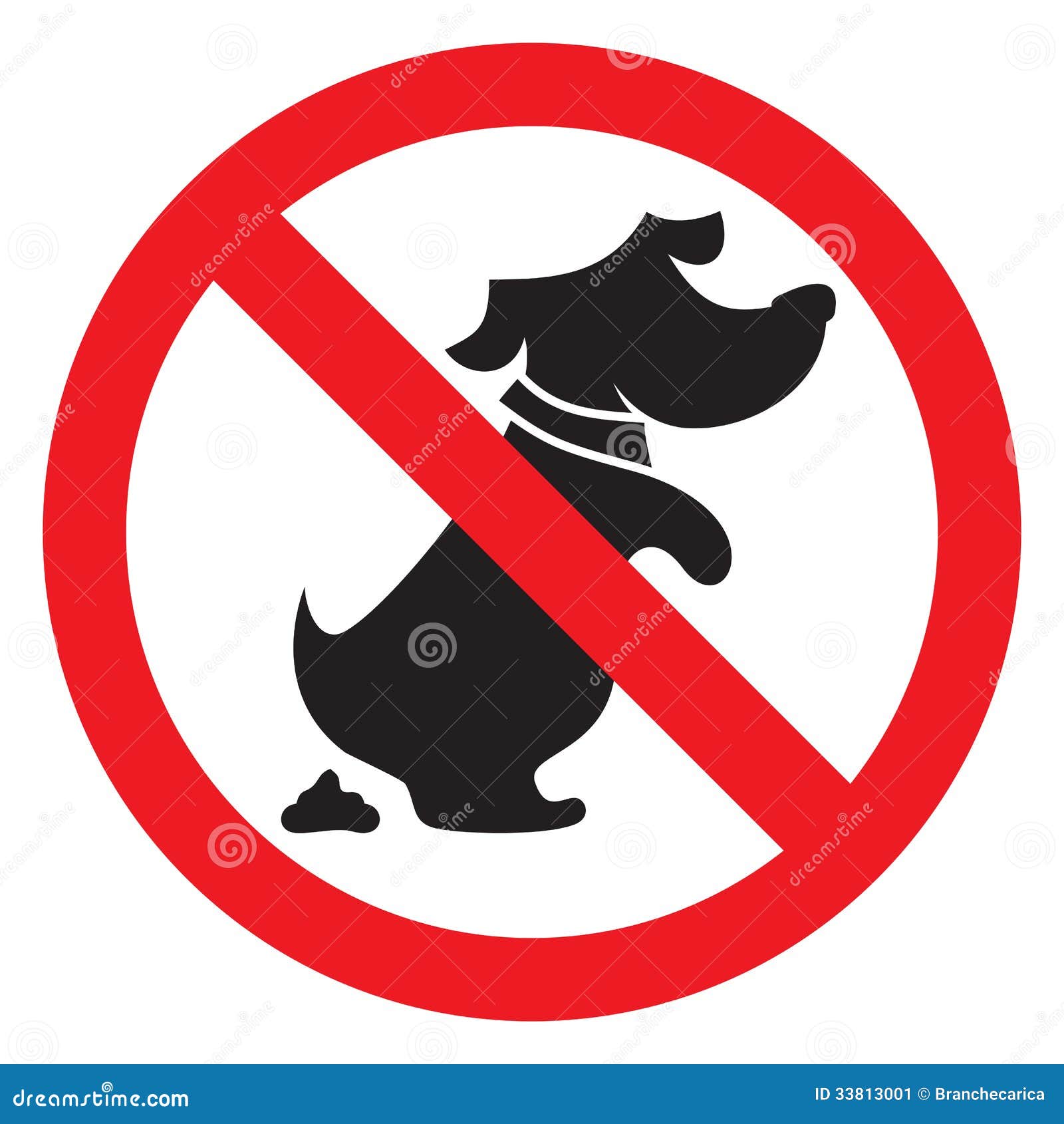 No Dog Pooping Sign Icon Royalty Free Vector Image