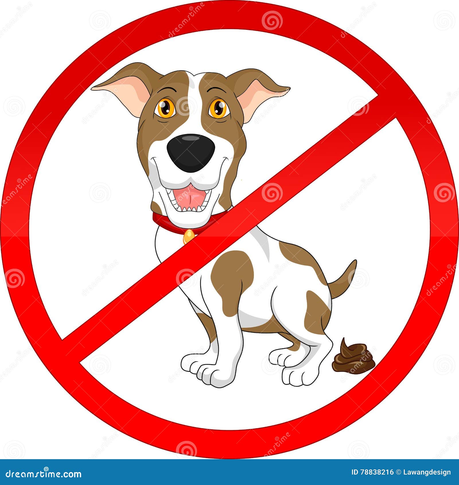 No Dog Pooping Sign. Cartoon Vector | CartoonDealer.com #103477255