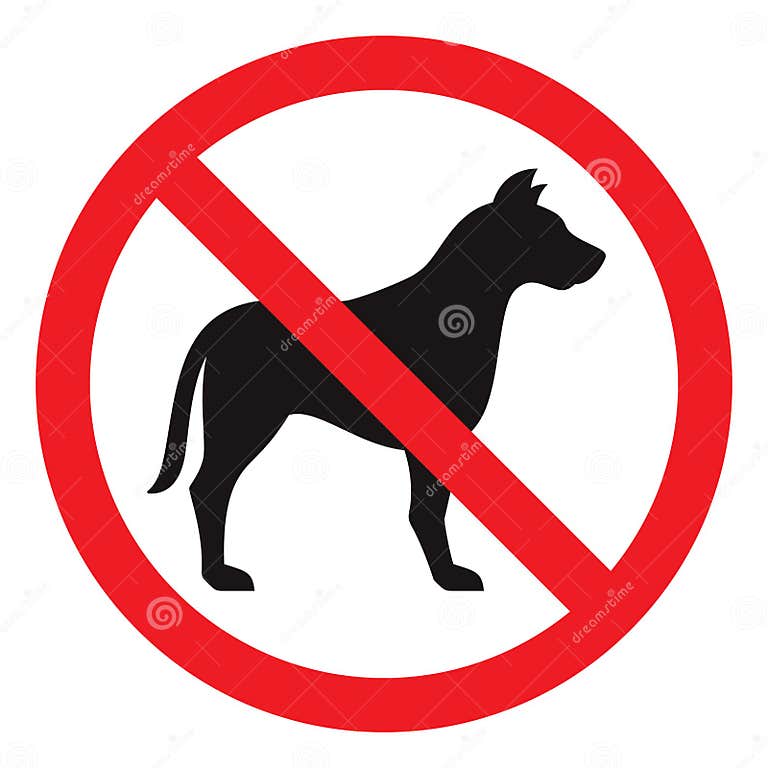 No Dog Sign stock vector. Illustration of safety, warning - 32983233