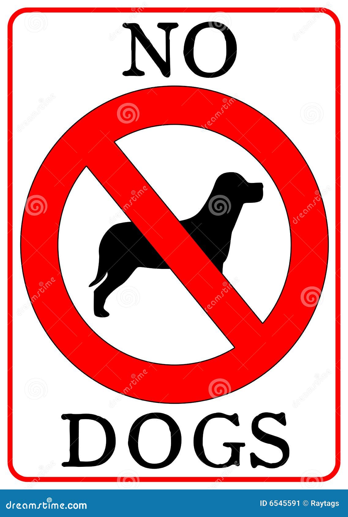 No Dogs Sign stock illustration. Illustration of clip - 6545591