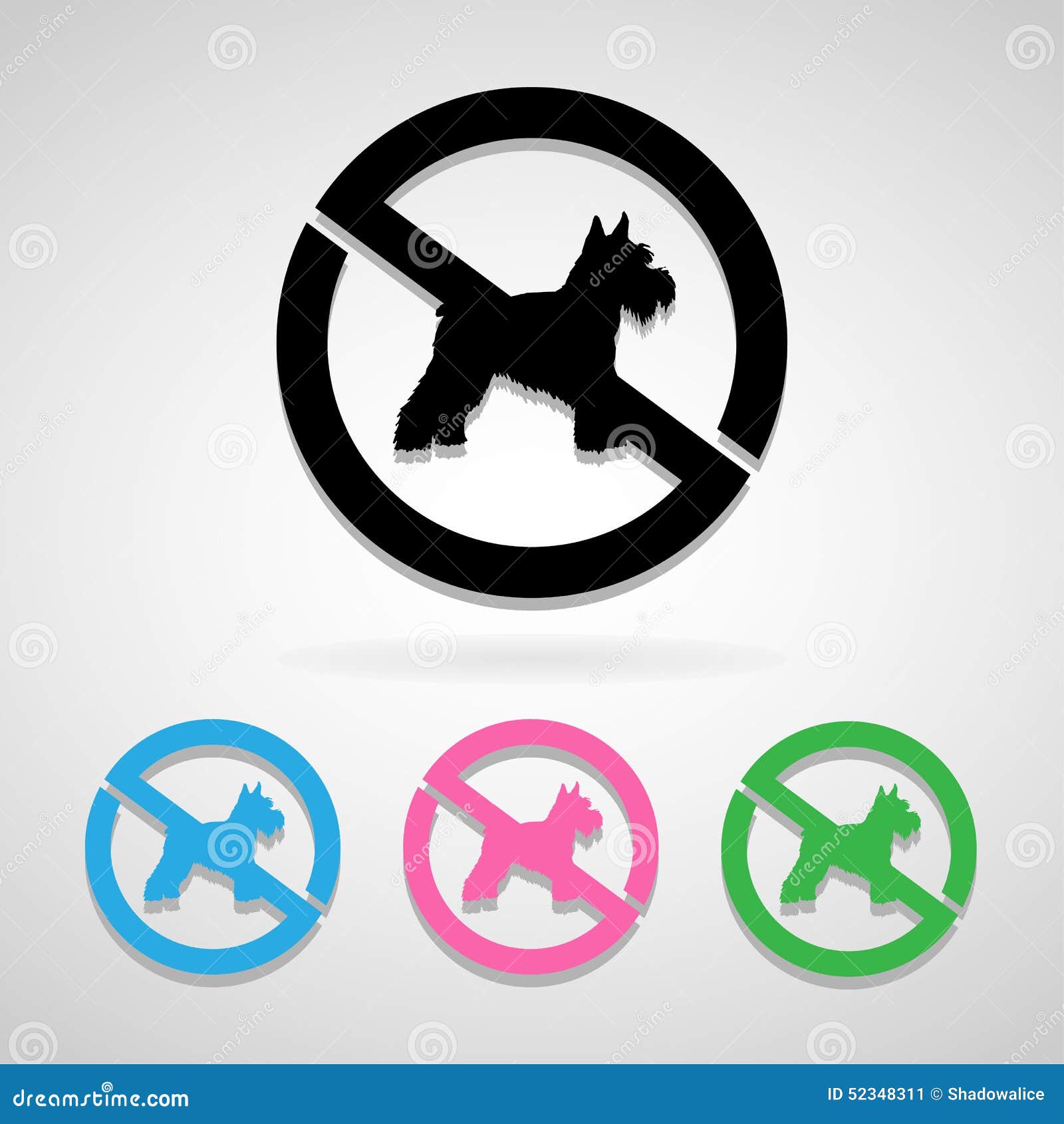 No Dogs Sign Icon Great for Any Use. Vector EPS10 Stock Vector ...