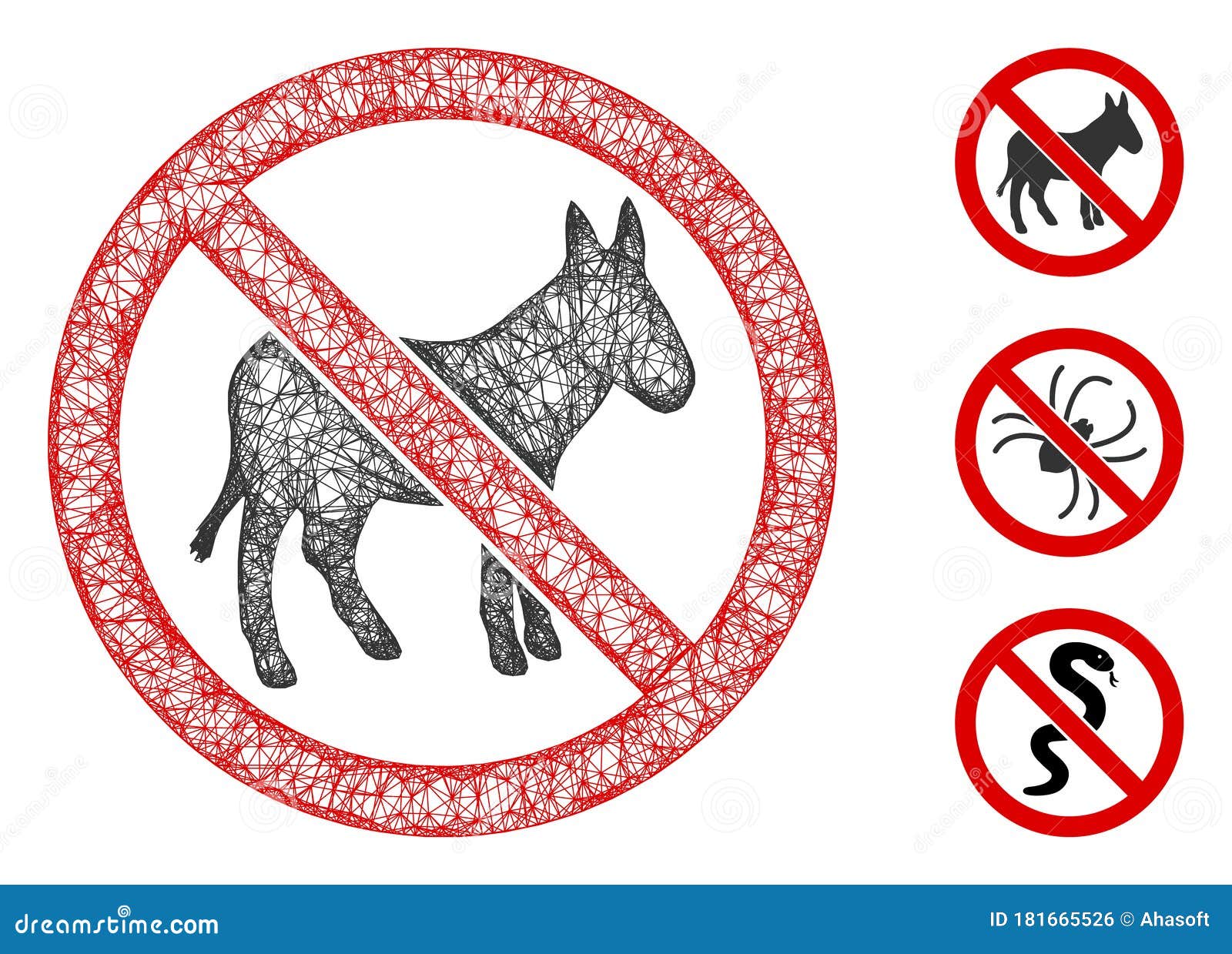 Attention Donkey Driving. On Red Triangle. Road Sign Att Vector ...