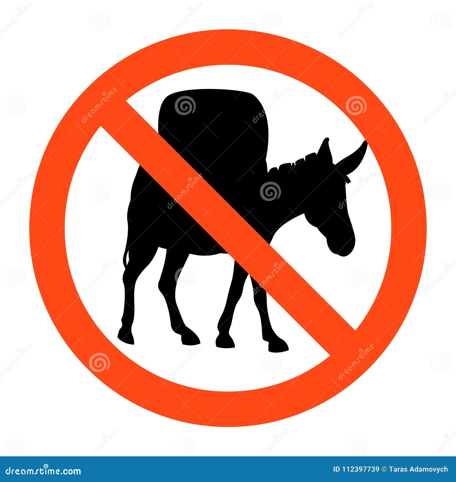 No Donkey Sign Royalty-Free Stock Photography | CartoonDealer.com #13159817