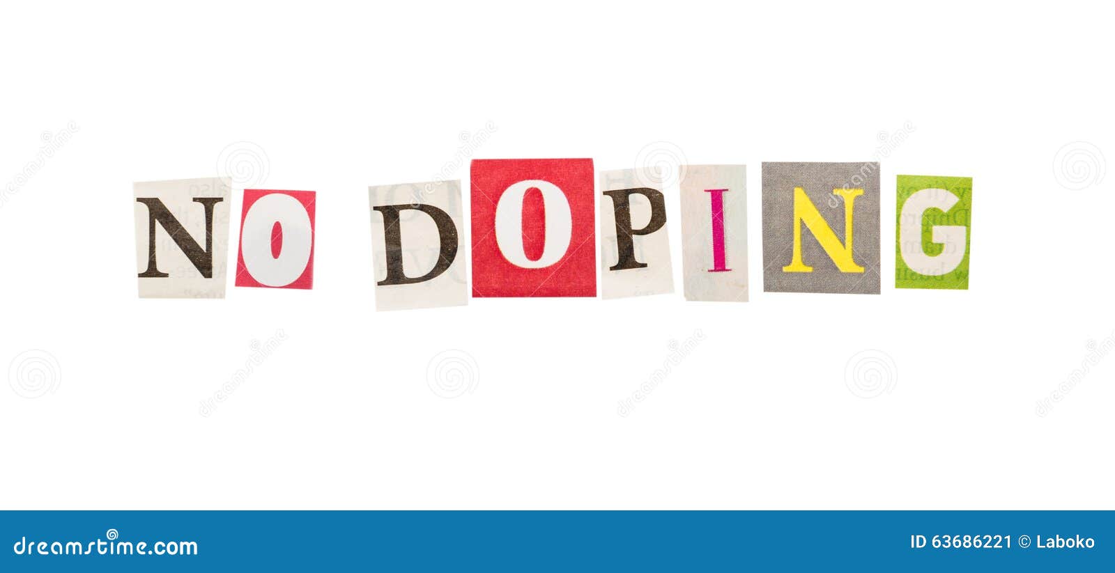 No Doping Inscription Made of Cut Out Letters Stock Image - Image of ...