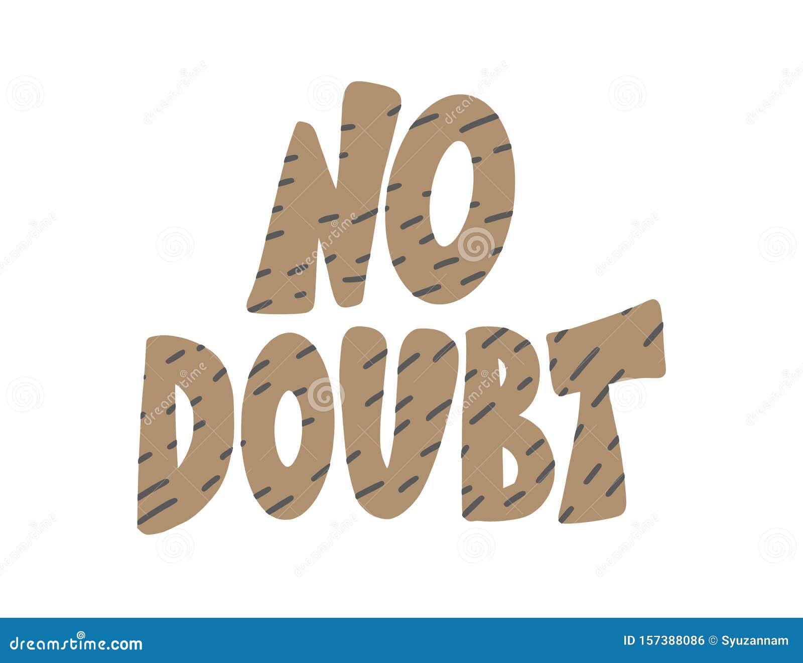 No Doubt Phrase Isolated. Vector Text Illustration Stock Vector ...