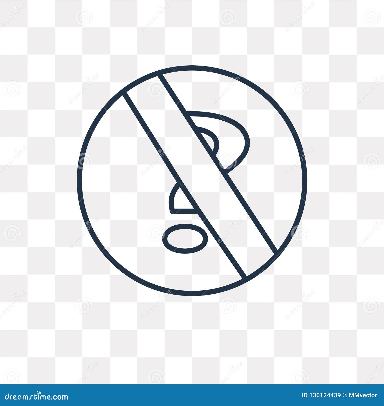 No Doubt Vector Icon Isolated On Transparent Background, Linear ...