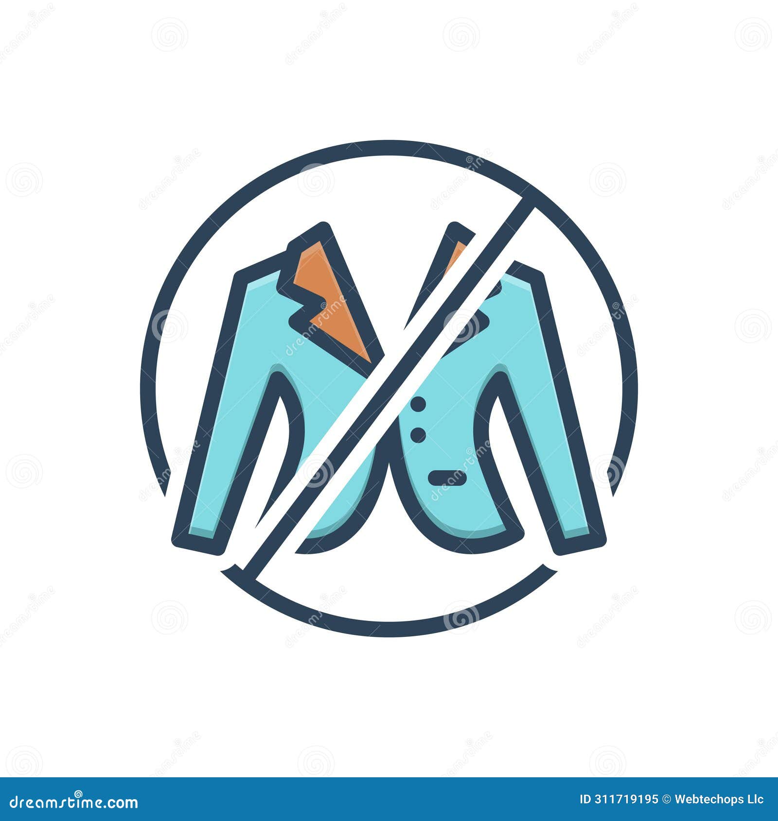 Color Illustration Icon for No Dress Code, Dress and Fashion Stock ...