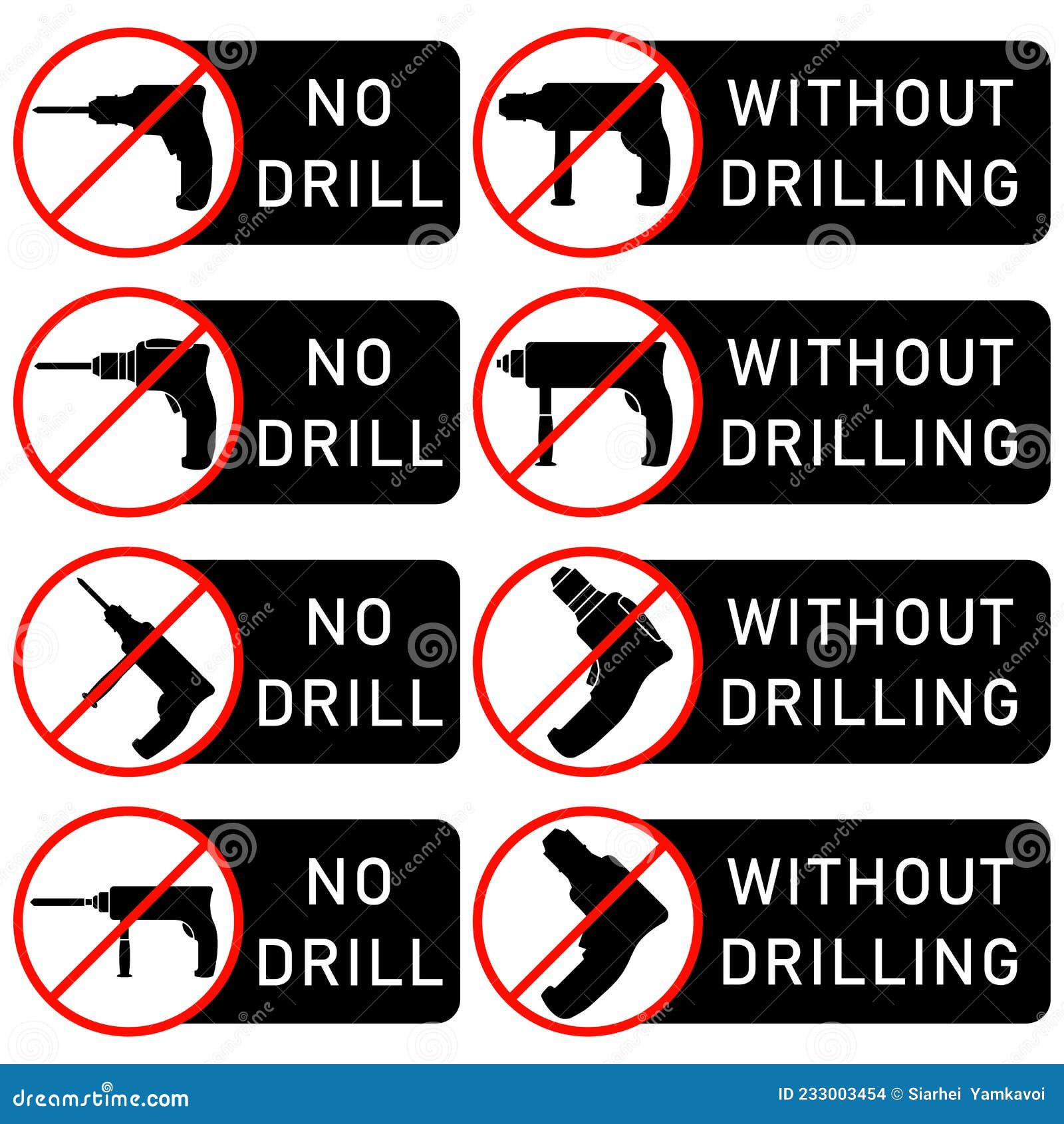 No Drill And Without Drilling Icon With Power Drill Symbol. Crossed Out ... No Drill And Without Drilling Icon With Power Drill Symbol. Crossed Out ...