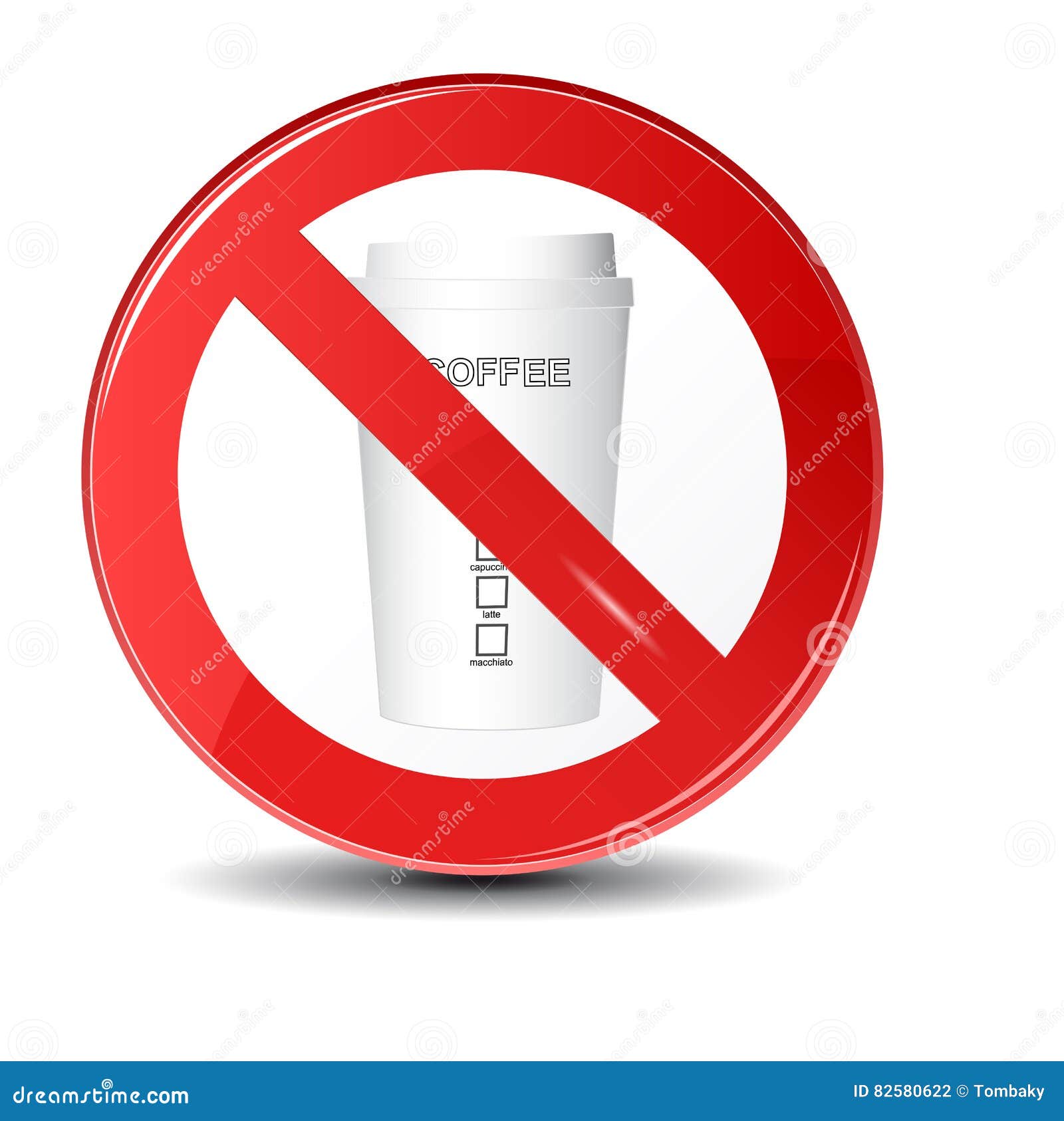 No Drink or Coffee Allowed Sign. Prohibition Sign Icon Stock ...