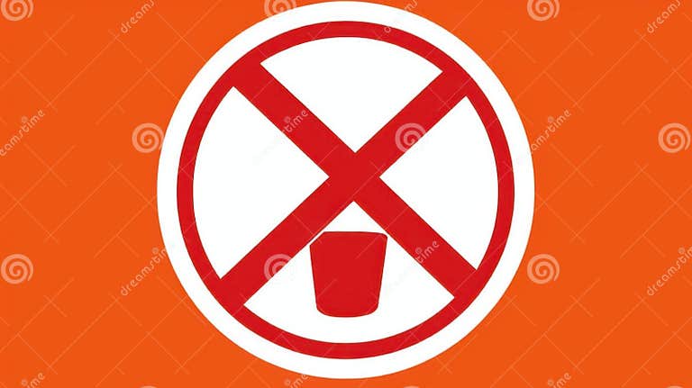 No Drinking Allowed Sign stock illustration. Illustration of liquid ...