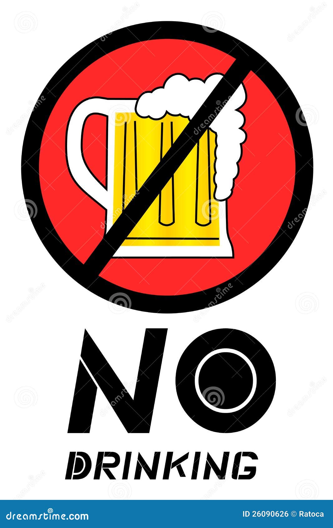 No drinking sign stock vector. Illustration of abstract - 26090626