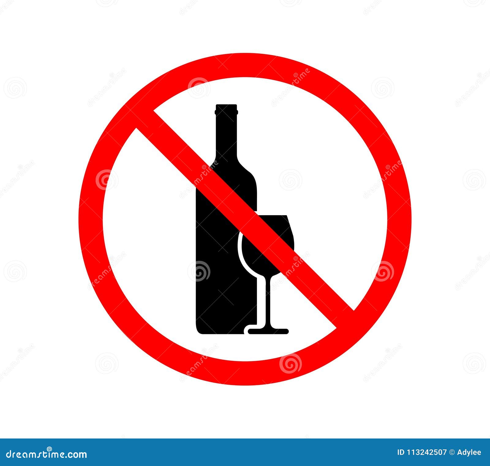 No drinking sign vector stock image. Illustration of design - 113242507