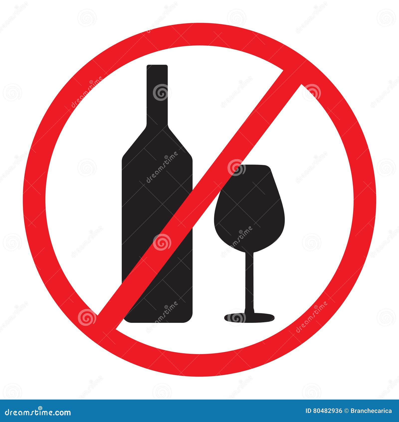 No drinking sign stock vector. Illustration of mark, drink - 80482936