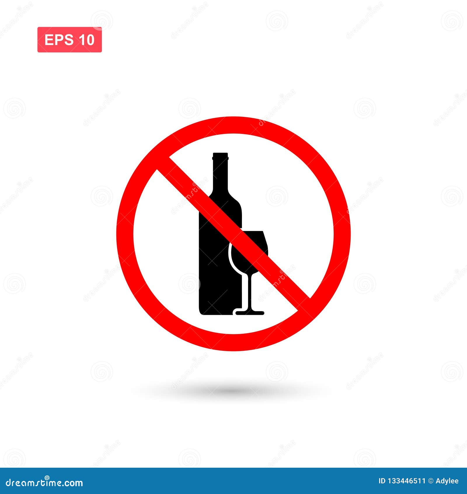 No Drinking Sign Vector Isolated Stock Vector - Illustration of ...