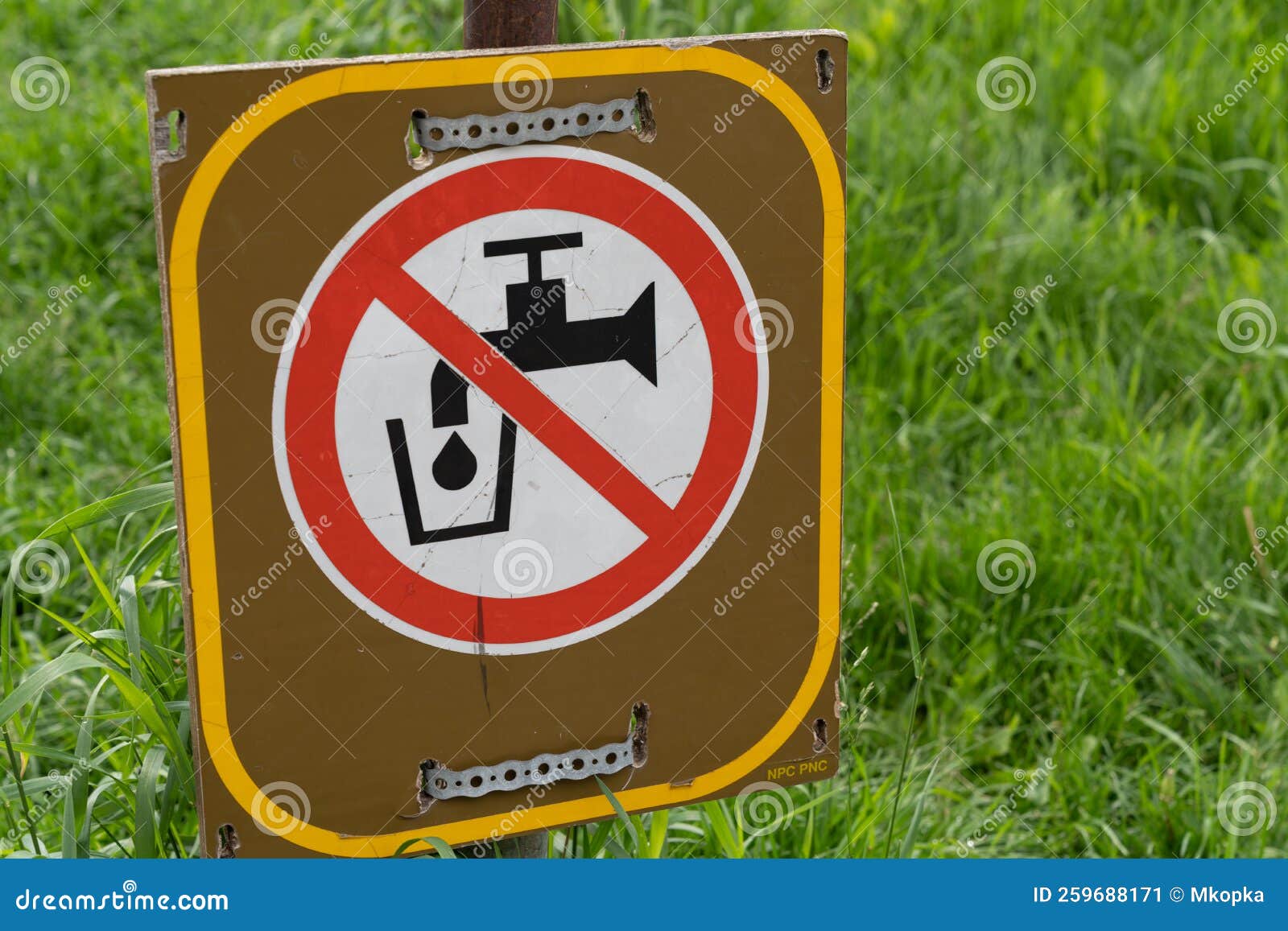 No Drinking Water Sign. Water is Unsafe for Human Consumption Stock ...