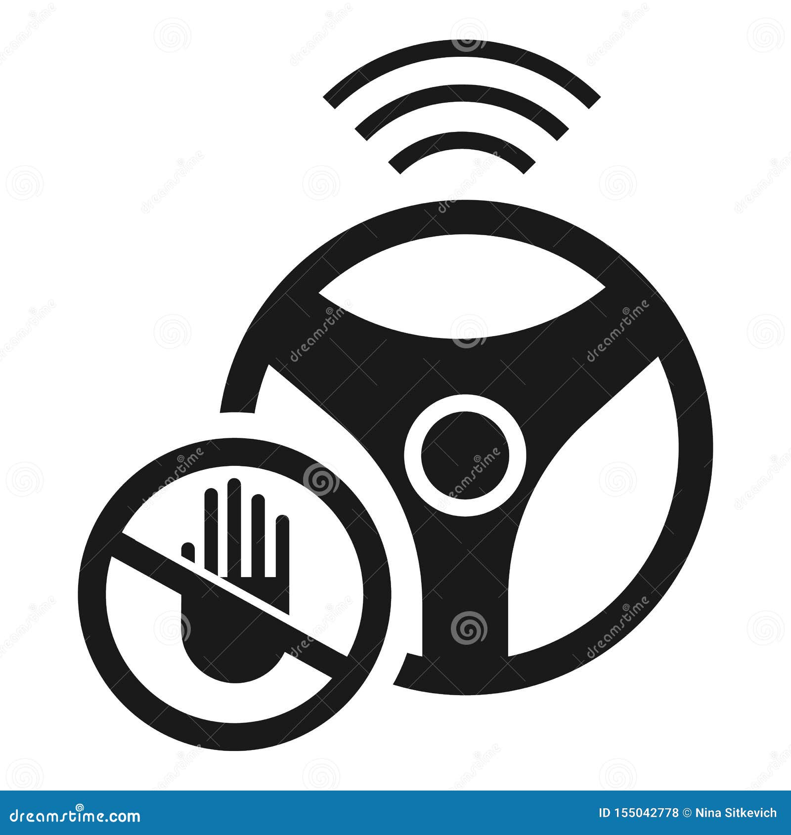 No Driver Smart Car Icon, Simple Style Stock Vector - Illustration of ...