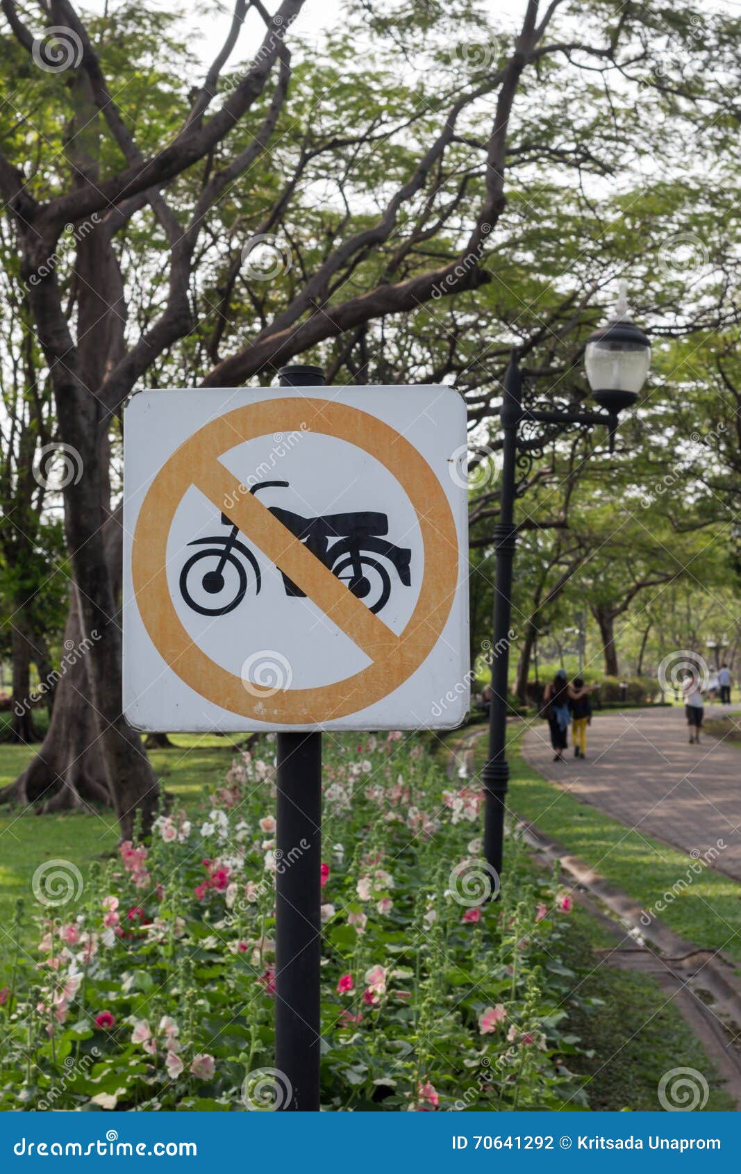 No Driving Motorcycle Signs Stock Photo - Image of advice, road: 70641292