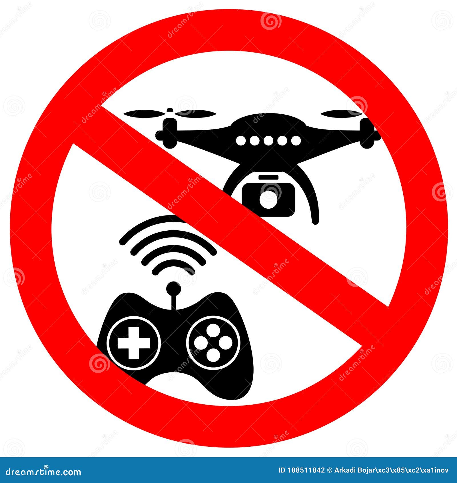 No Drone Zone Sign. No Drones Icon. Flights With Drone Prohibition Sign ...