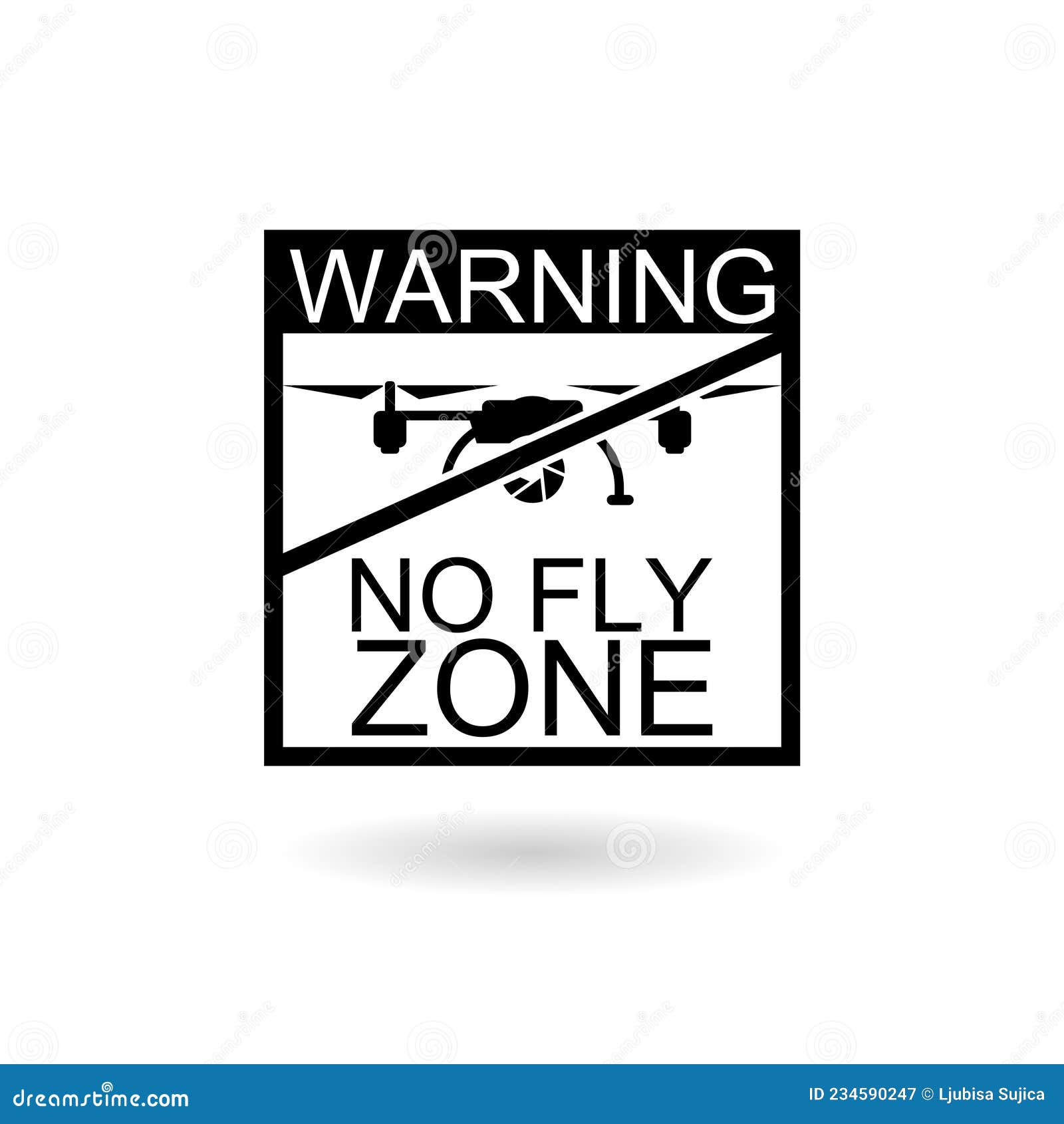No Fly Drone Zone Warning Sign Vector Stock Illustration ... No Fly Drone Zone Warning Sign Vector Stock Illustration ...