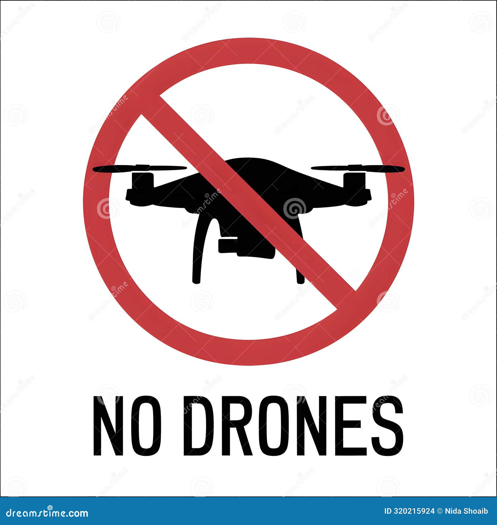 No Drones Allowed in the Area, As Indicated by Bold Text and ...