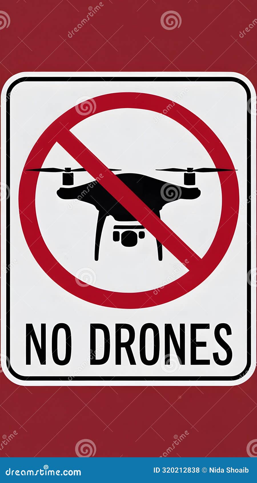 No Drones Allowed in the Area, As Indicated by Bold Text and ...