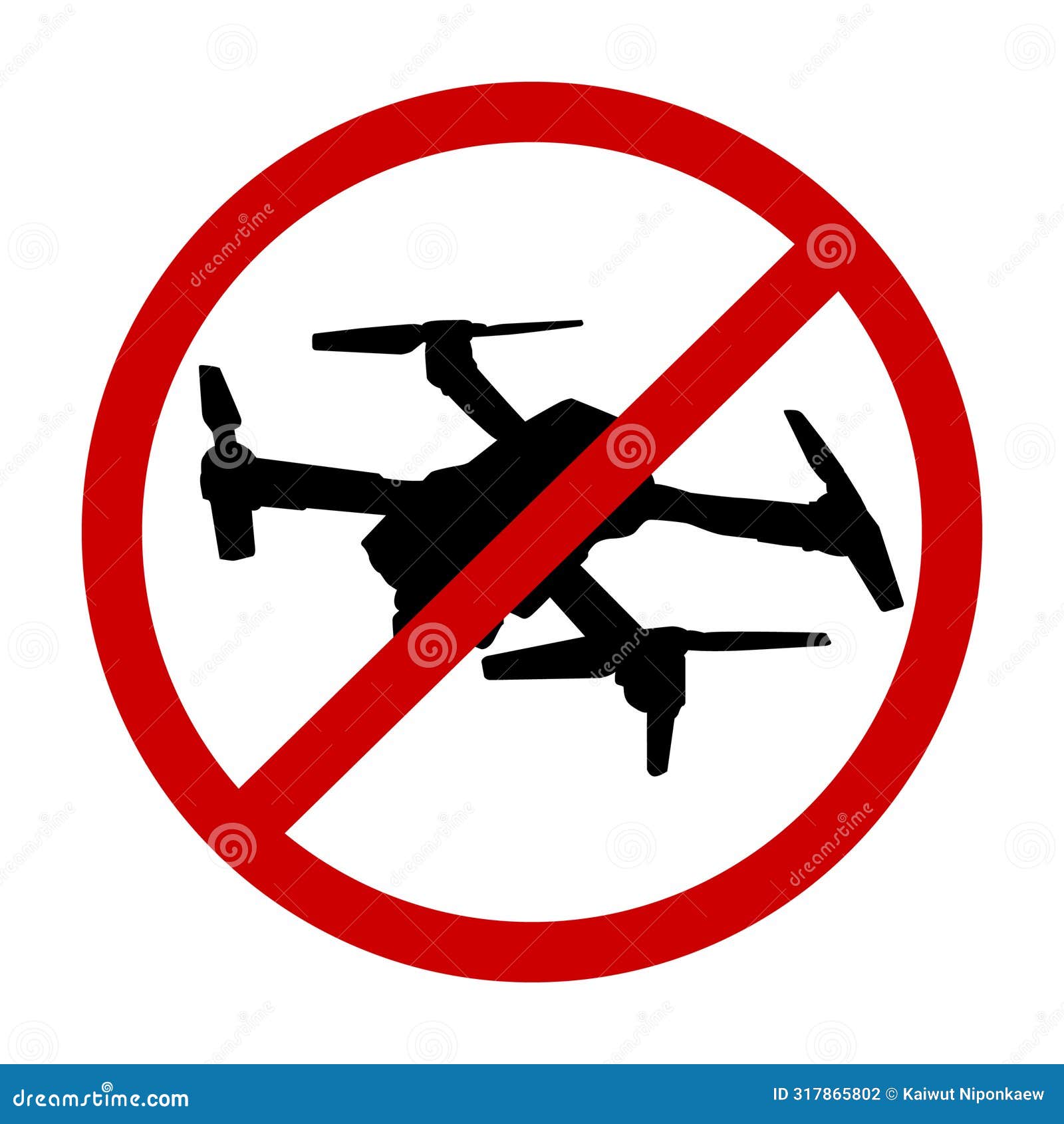 No Drones Allowed Sign stock illustration. Illustration of drone ...