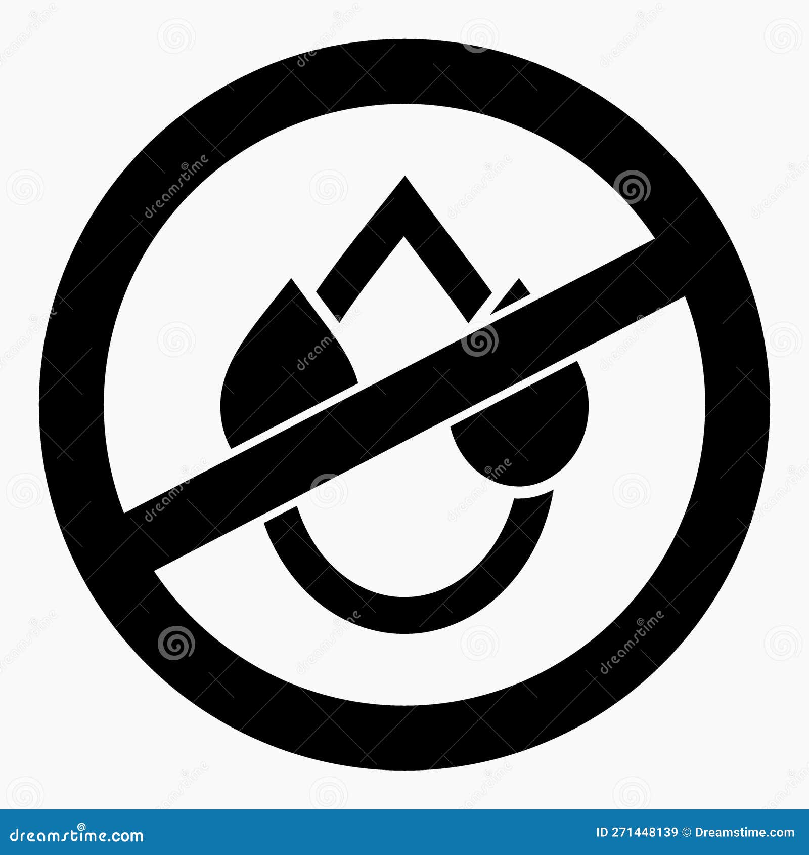 No drop icon stock vector. Illustration of rainy, splash - 271448139