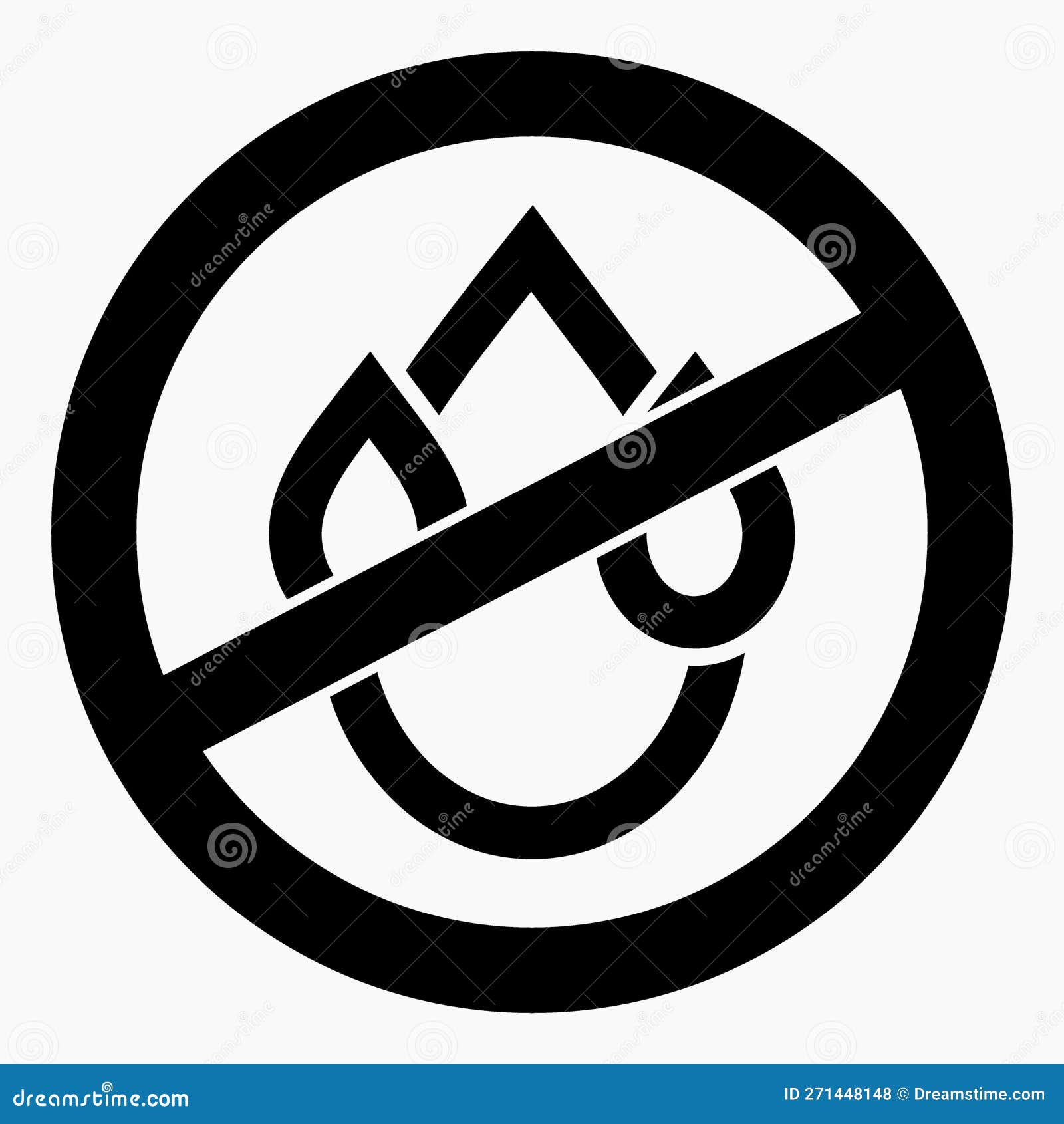 No drop icon stock vector. Illustration of liquid, icon - 271448148
