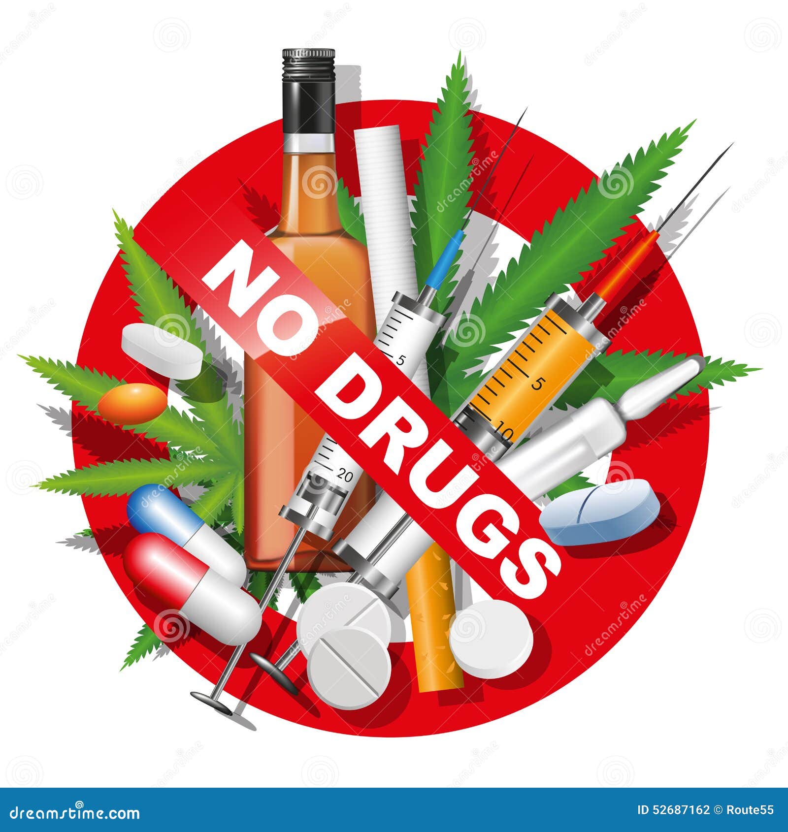 No Drugs Stock Vector - Image: 52687162 No Drugs Stock Vector - Image: 52687162