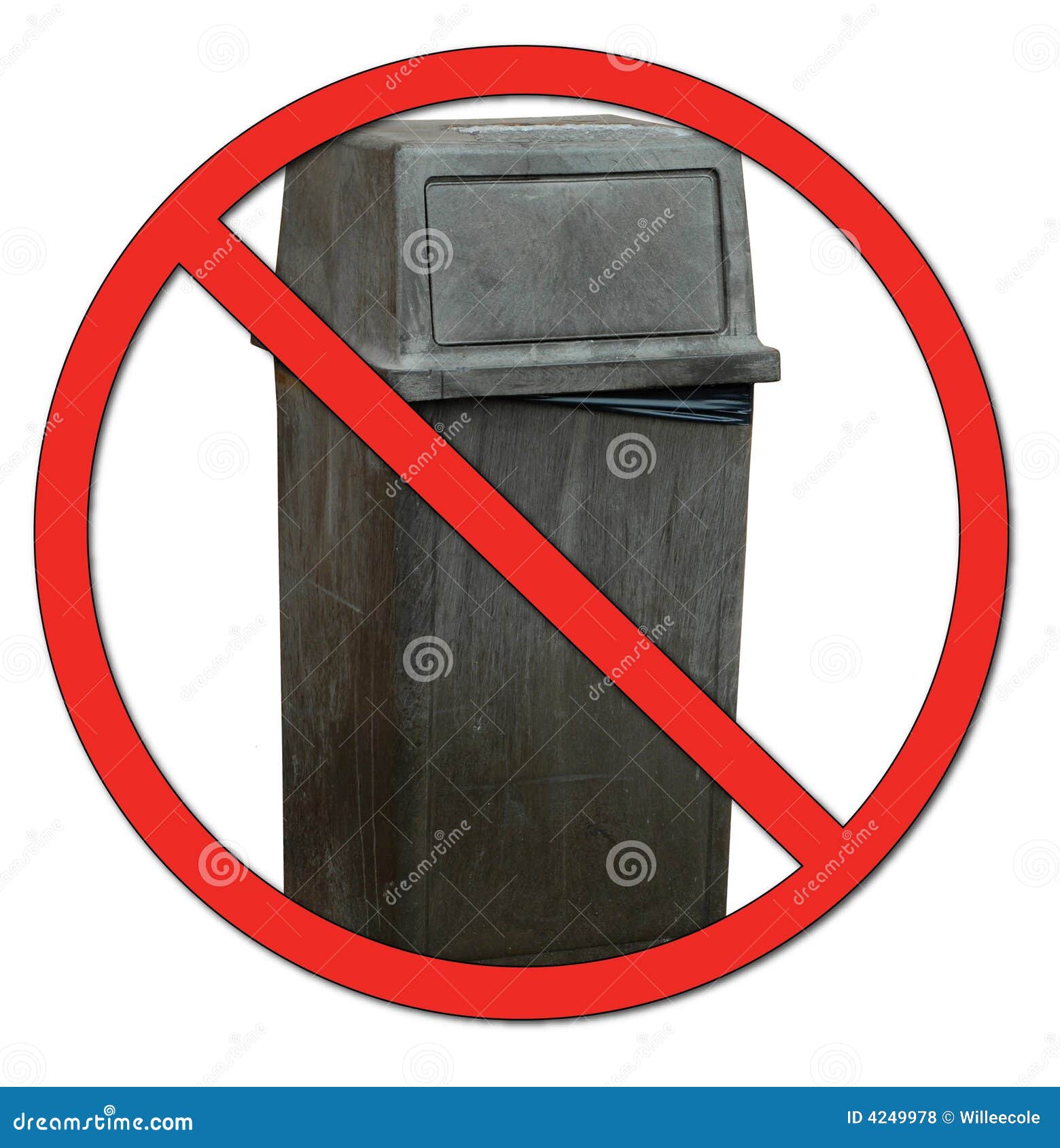 No dumping garbage stock illustration. Illustration of outdoors - 4249978