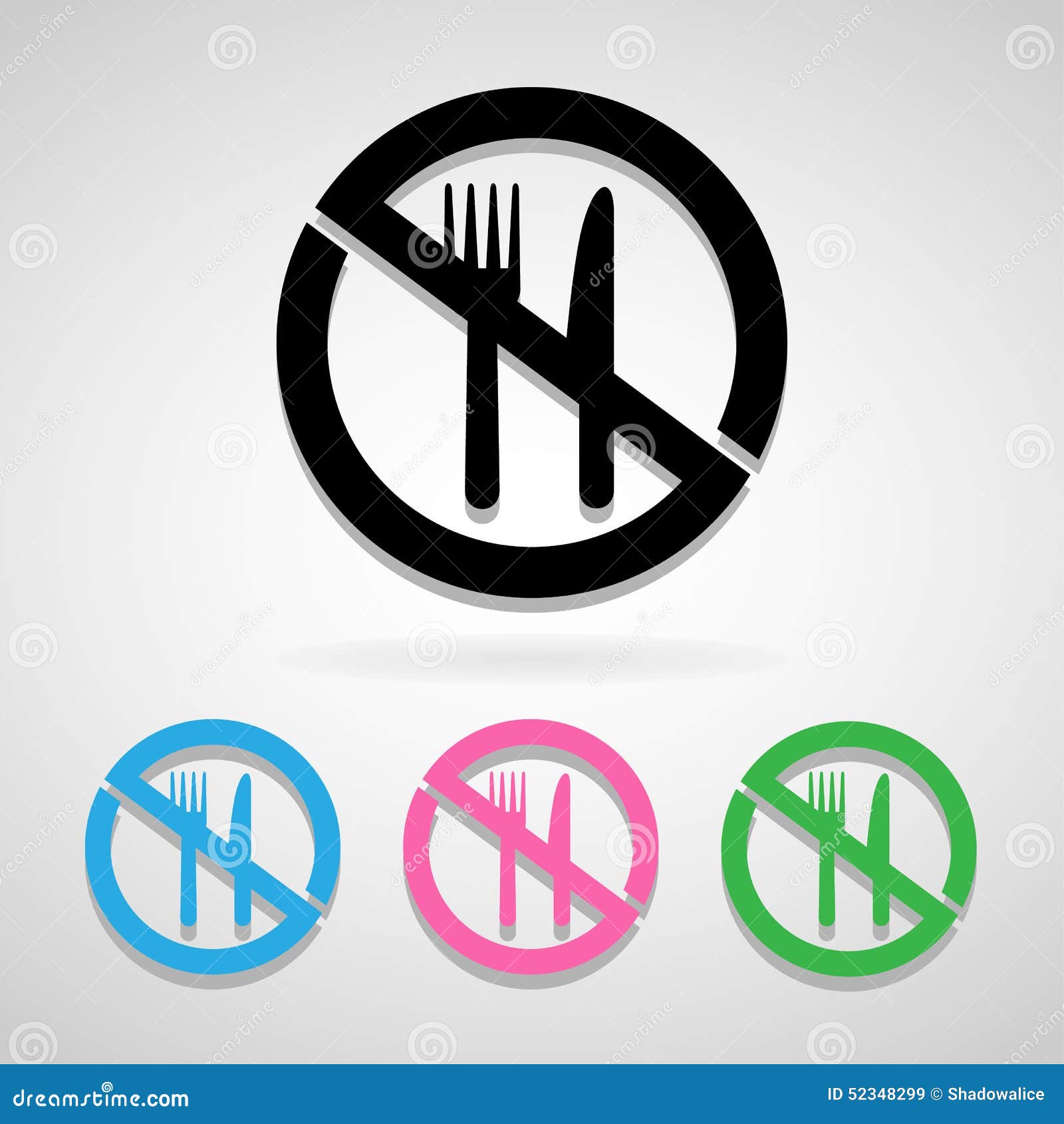 No Eat Icon Great for Any Use. Vector EPS10 Stock Vector - Illustration ...