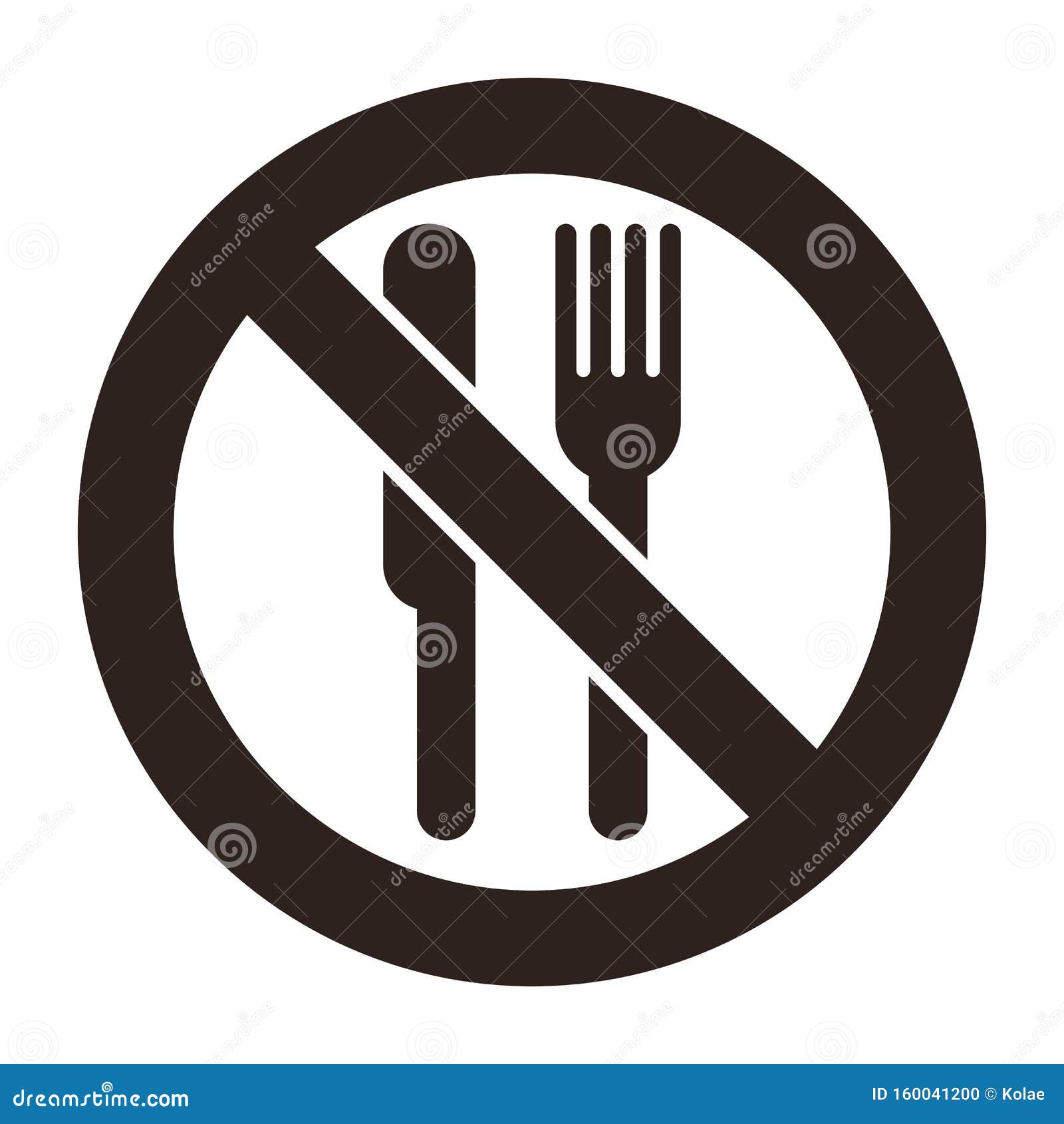 No eating allowed stock vector. Illustration of allowed - 160041200