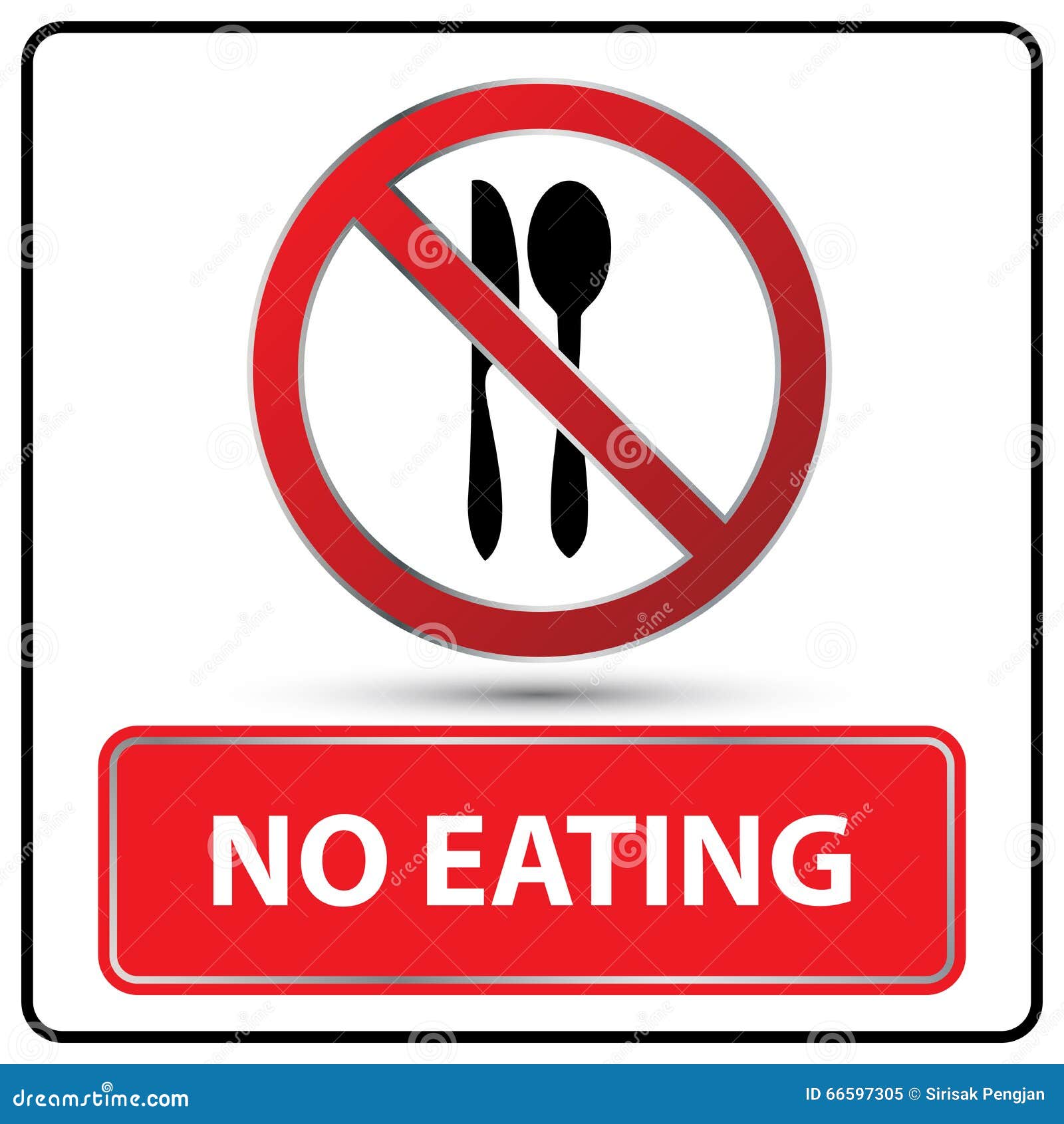 No eating danger signs stock illustration. Illustration of element ...