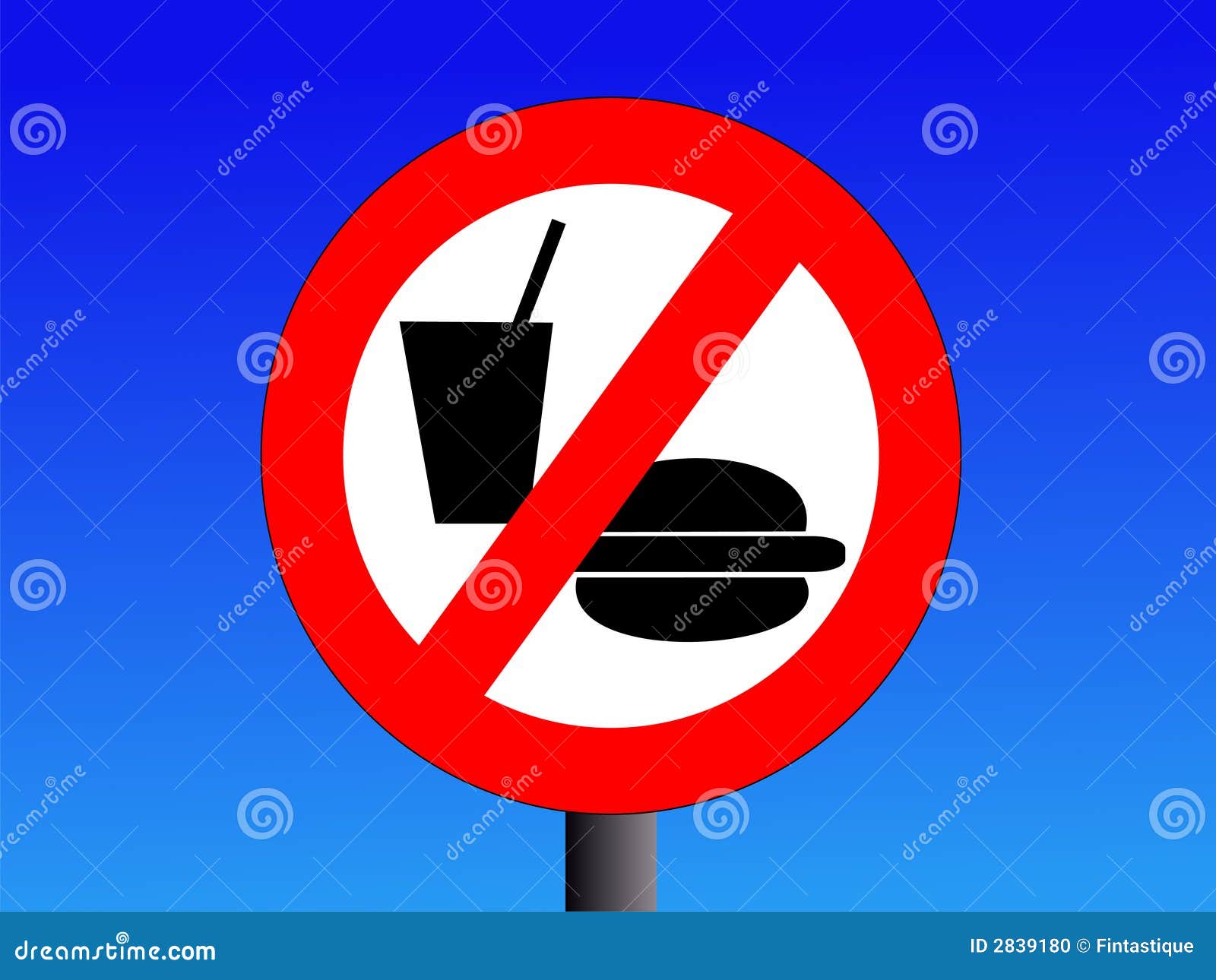 No eating or drinking sign stock vector. Illustration of prohibited ...