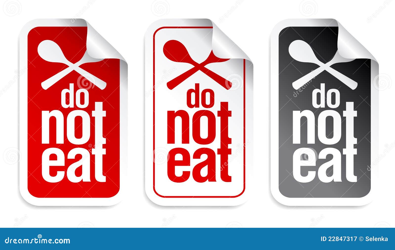 Caution No Eating Or Drinking Symbol Sign, Vector Illustration, Isolate ...