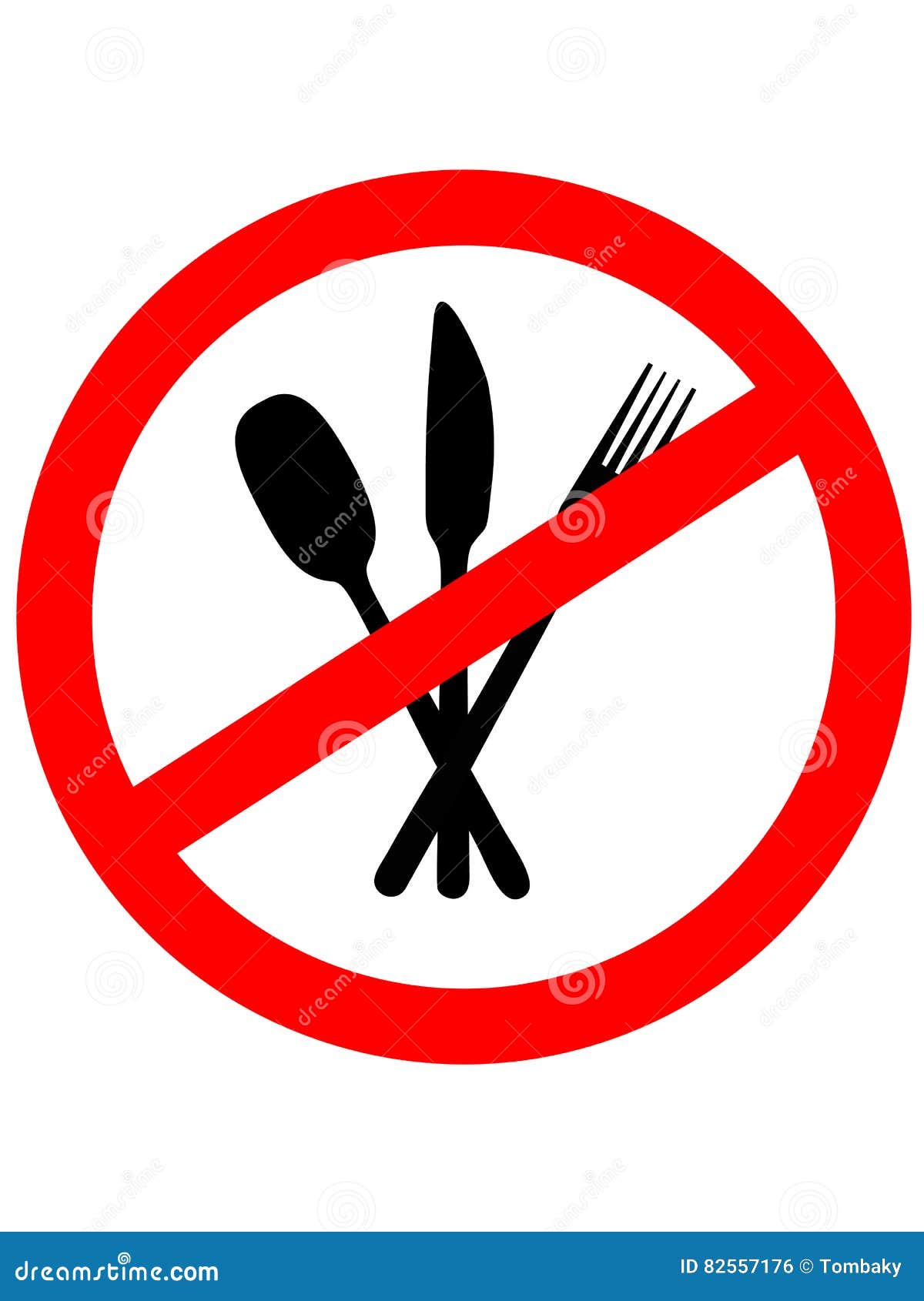 No Eating Sign. No food stock illustration. Illustration of creative ...