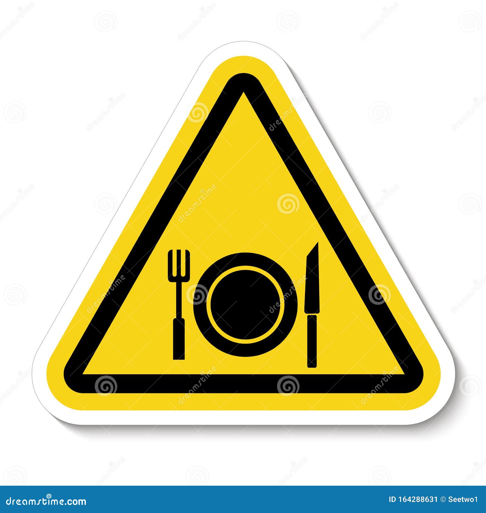 No Eating Symbol Sign Isolate on White Background,Vector Illustration ...
