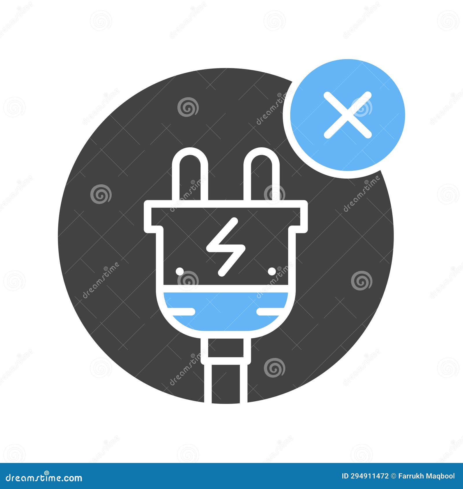 No Electricity Icon Vector Image. Stock Illustration - Illustration of ...